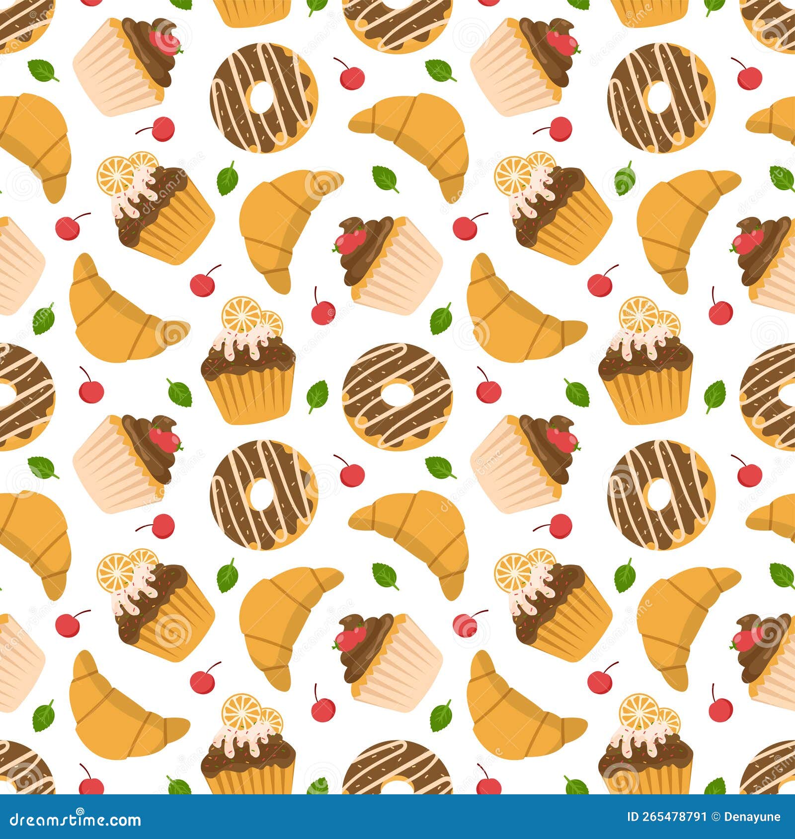 Chocolate Seamless Pattern Design with Choco Decoration in Template ...