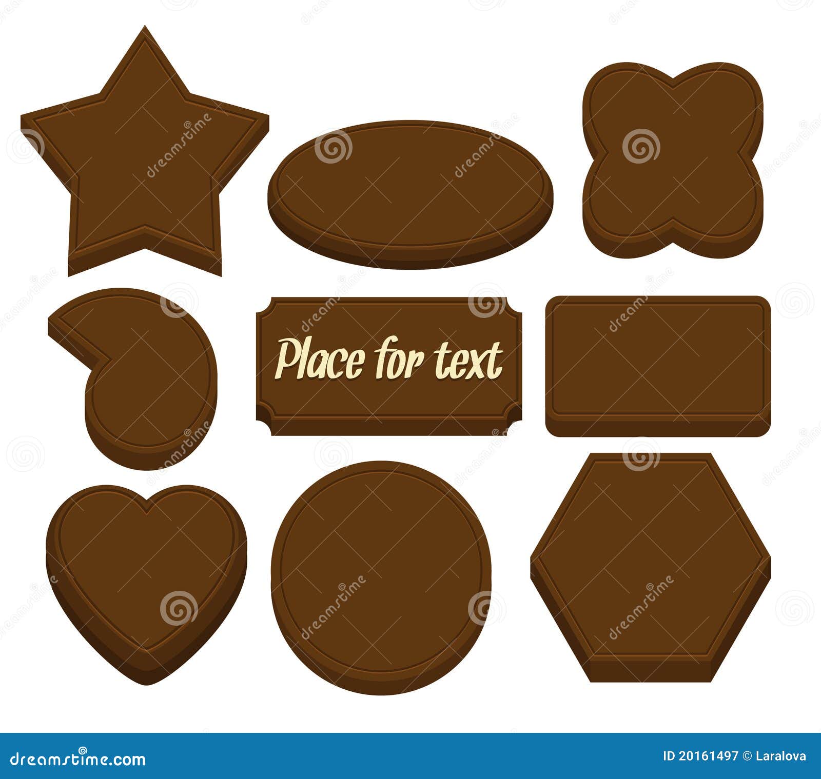 Chocolate Shapes with Space for Text Stock Vector - Illustration of ...