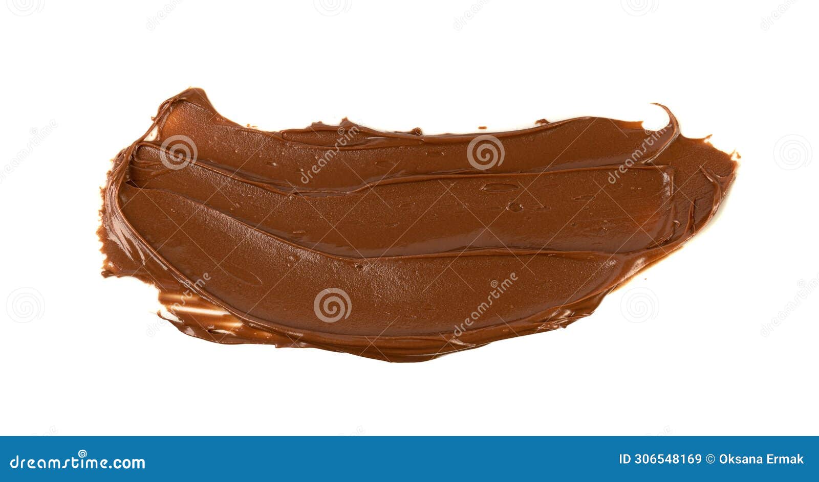 Chocolate Smear Isolated, Melted Chocolate Texture on White Background ...
