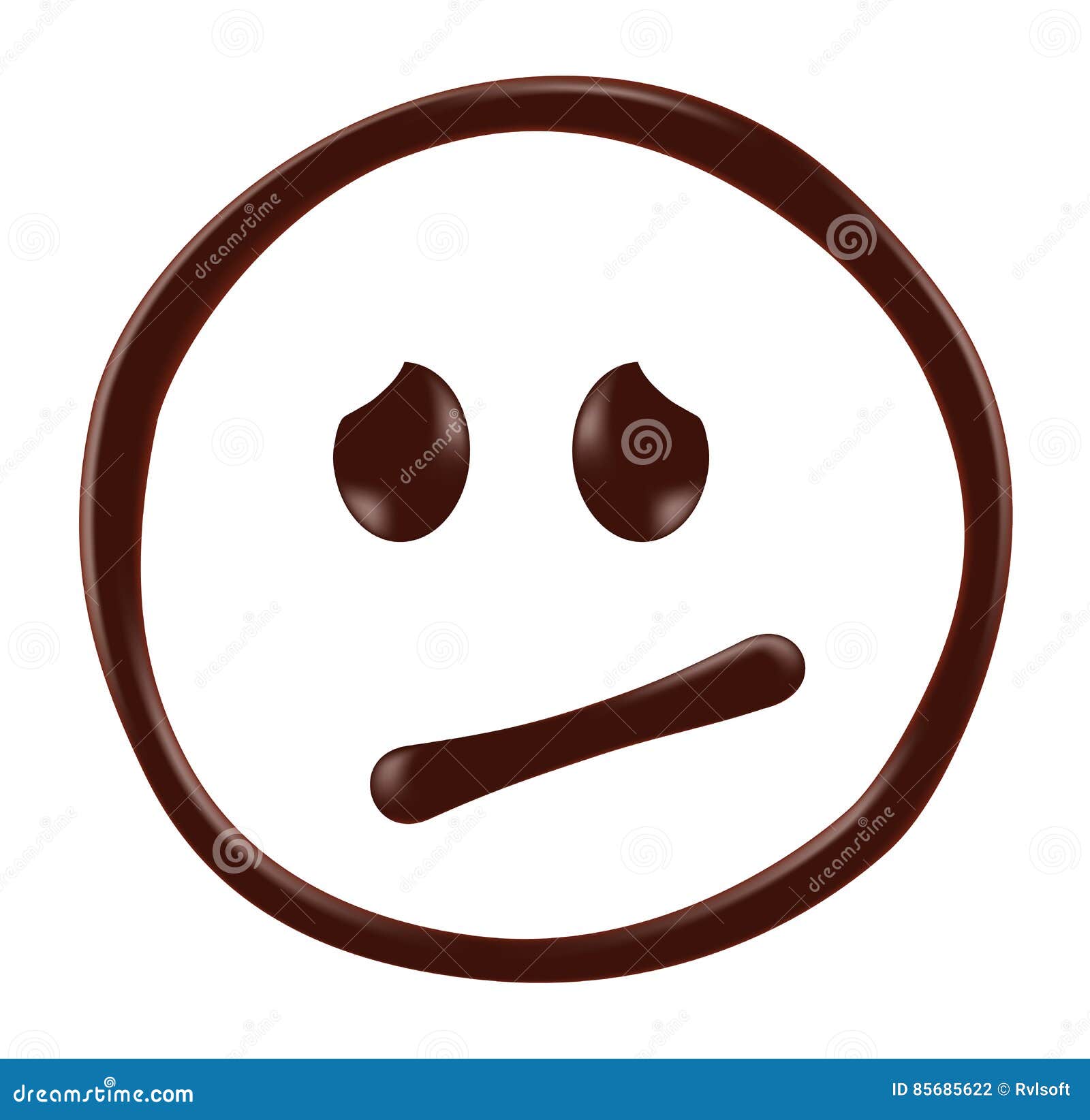 Chocolate Smiley Face On White Background Cartoon Vector ...