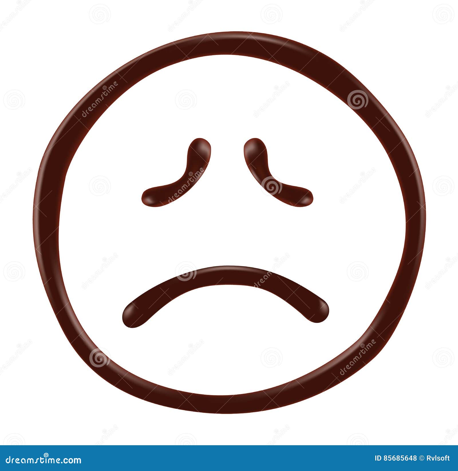 Chocolate Smiley Face On White Background Cartoon Vector ...