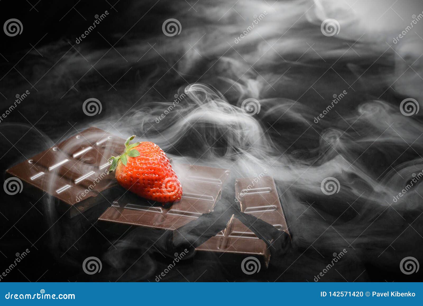 Chocolate in smoke stock photo. Image of vape, dark - 142571420