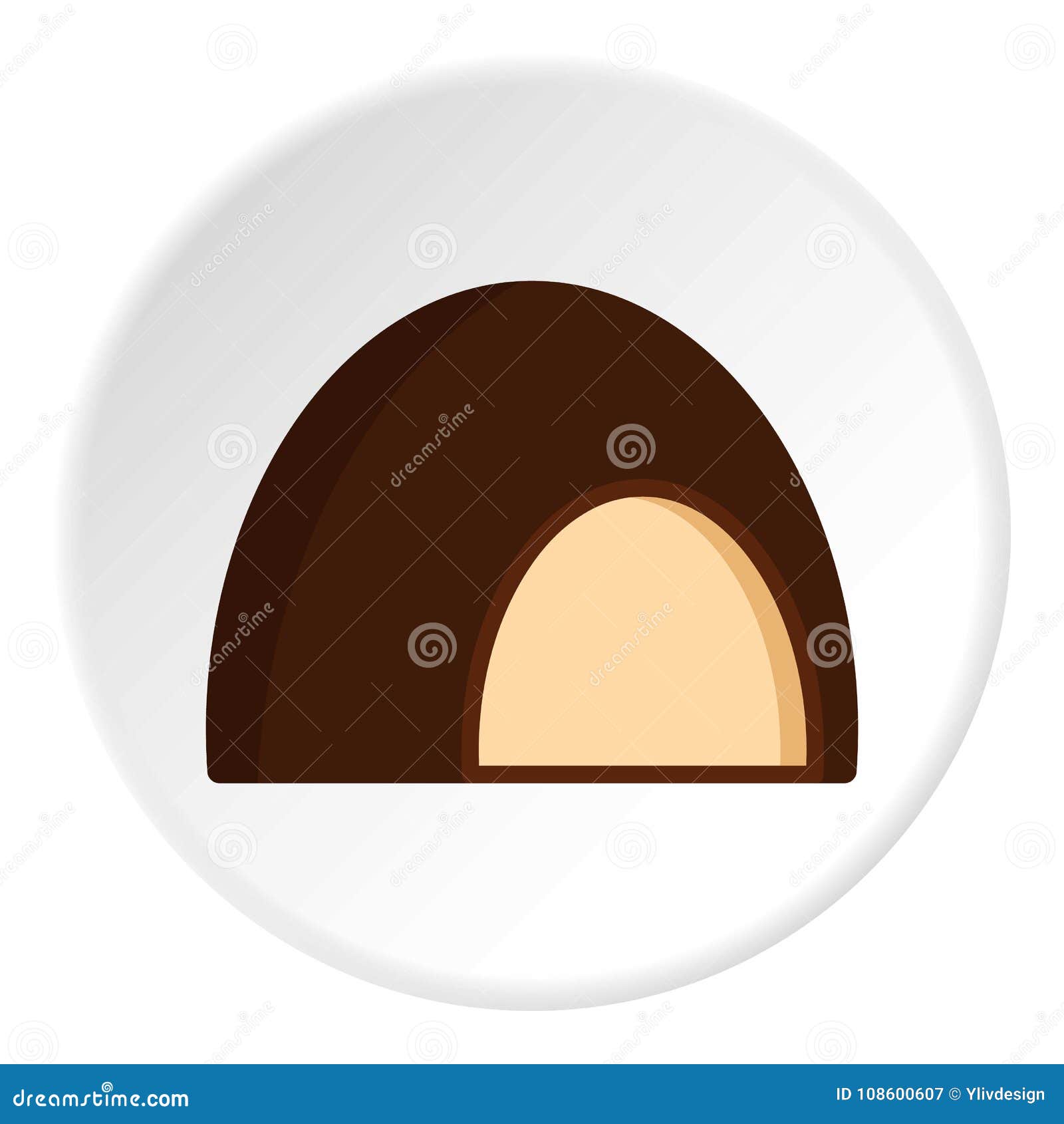 Chocolate Souffle Icon Circle Stock Vector - Illustration of icon ...