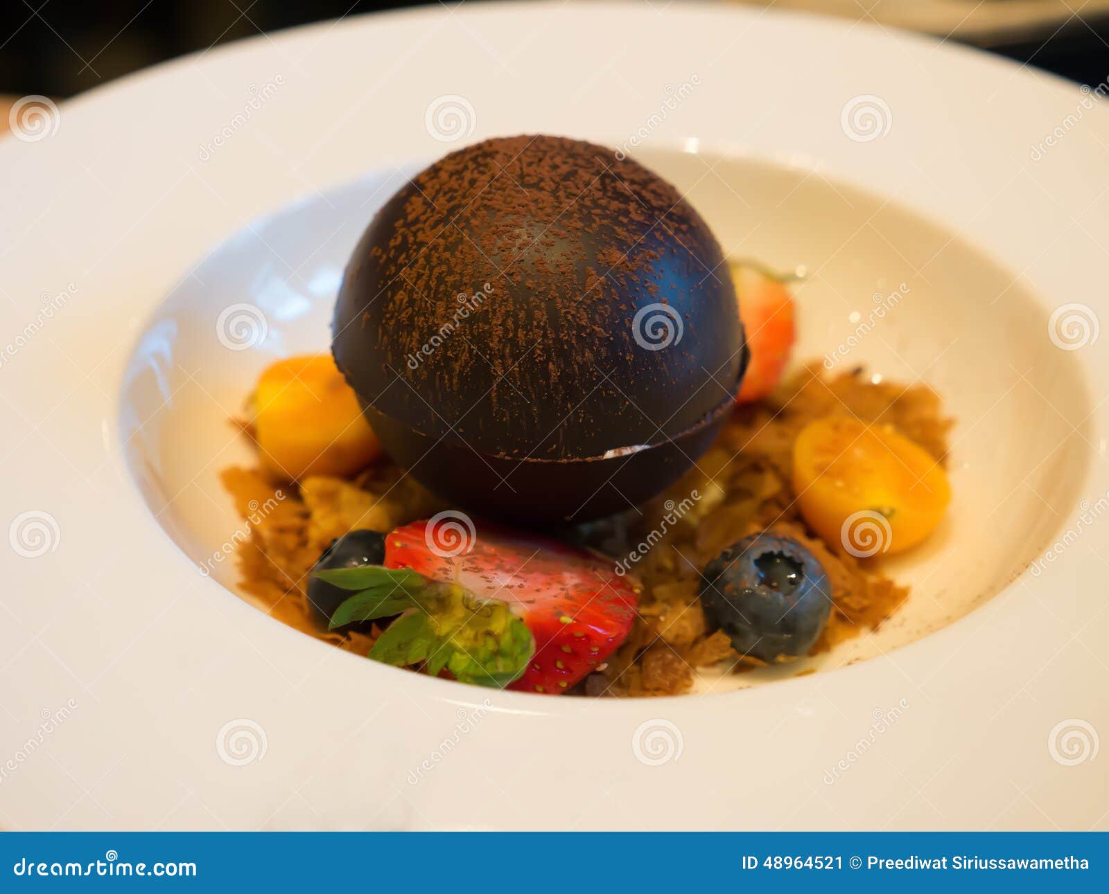 Chocolate Sphere stock image. Image of nature, snack - 48964521