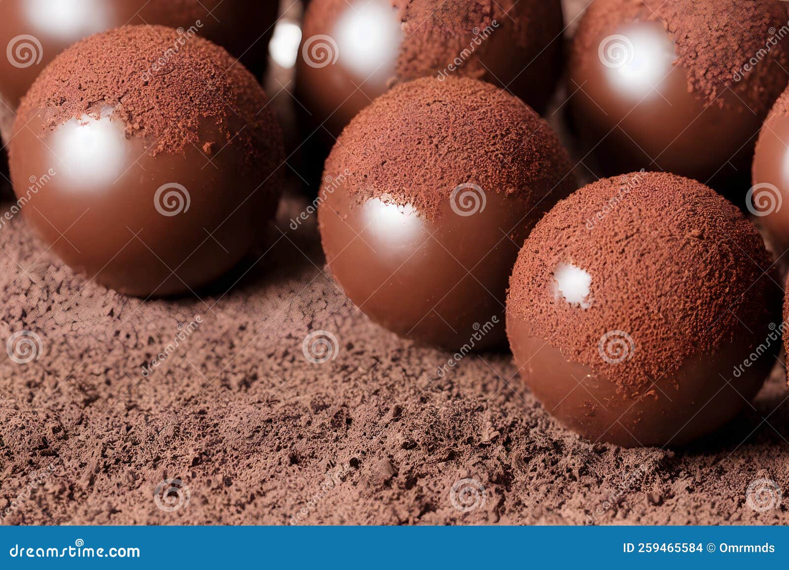 Chocolate Spheres, a Sweet Quick Snack, Sugary Chocolate Balls Stock ...