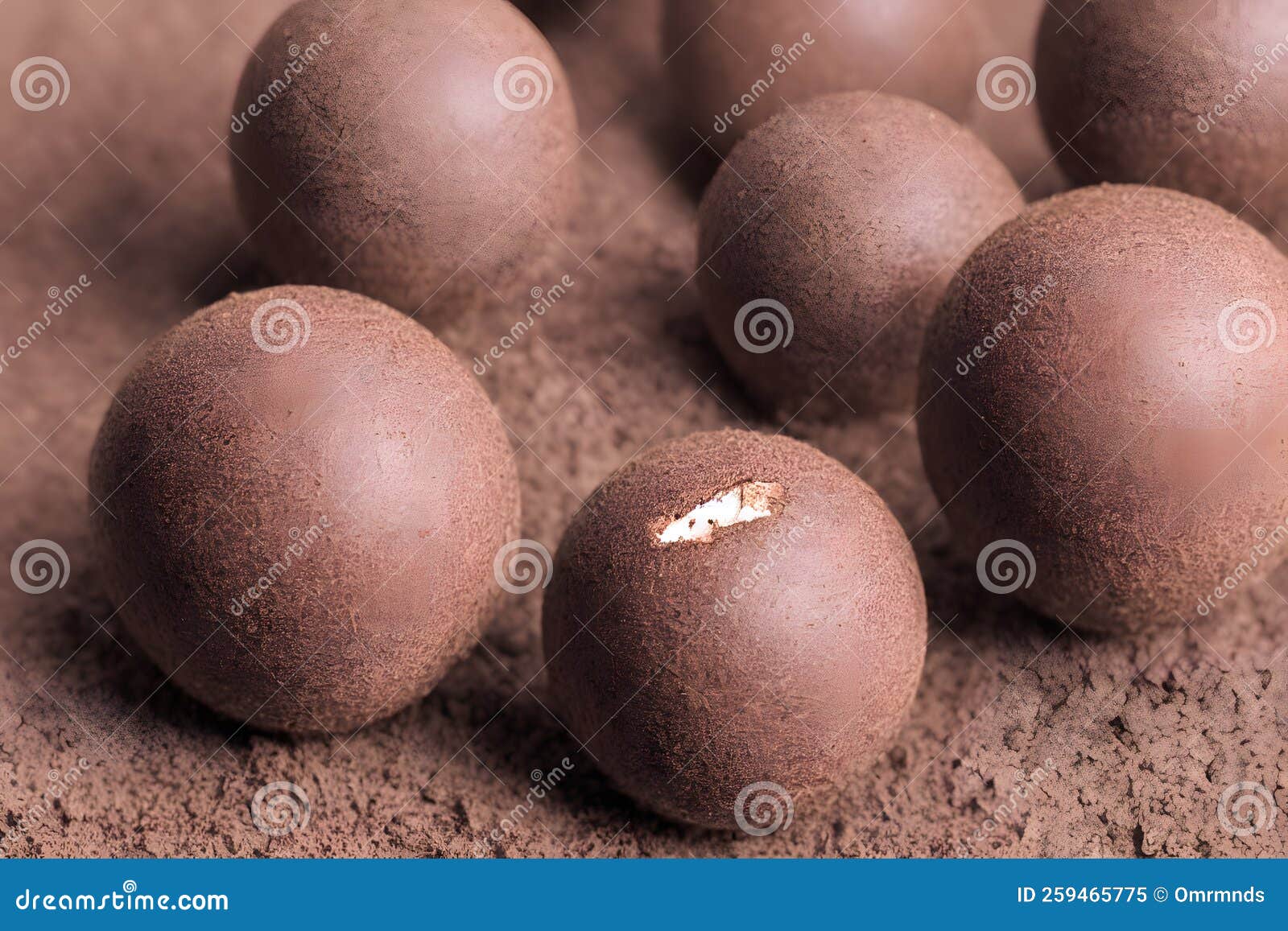 Chocolate Spheres, a Sweet Quick Snack, Sugary Chocolate Balls Stock ...