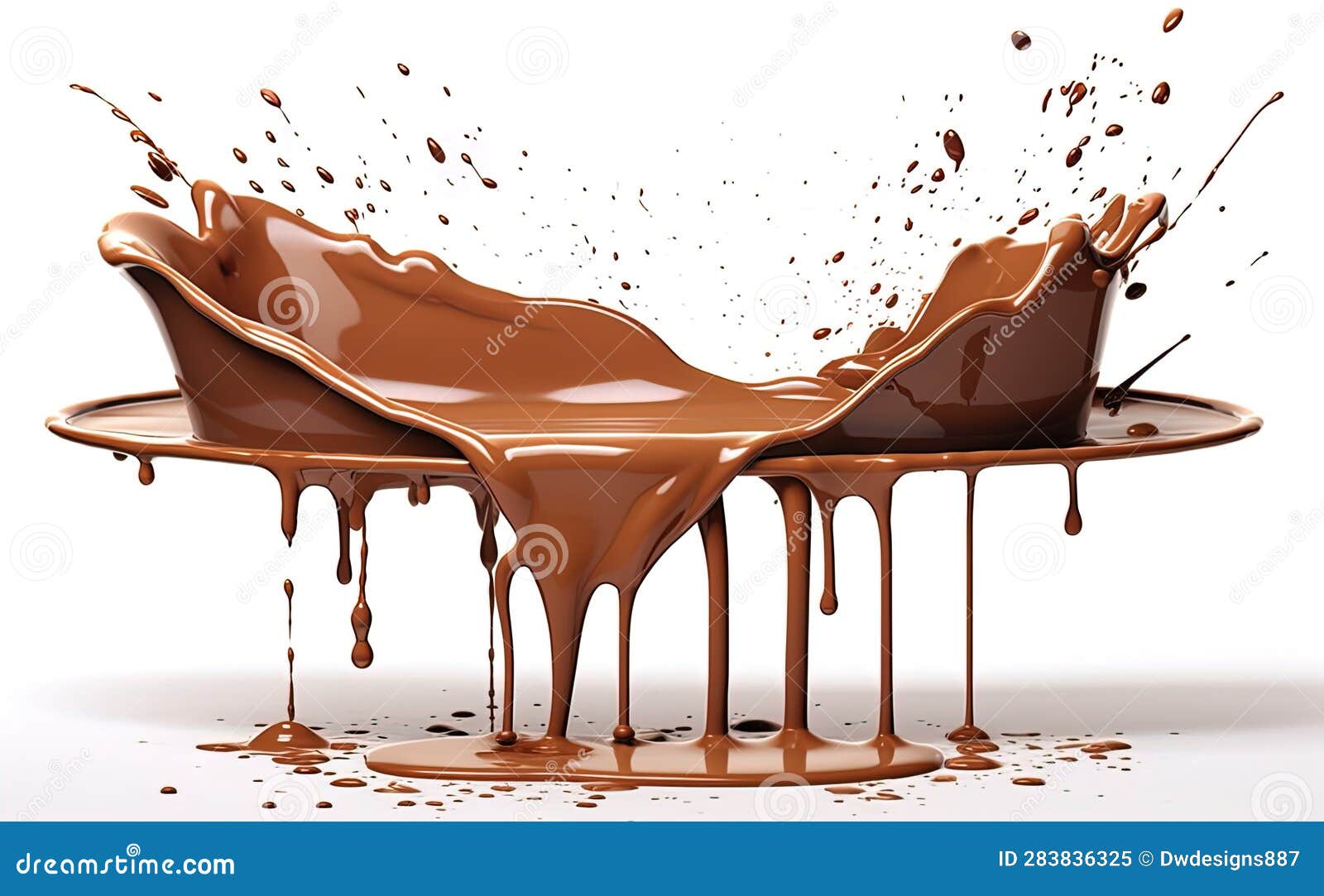 Chocolate splash. stock illustration. Illustration of sweet - 283836325