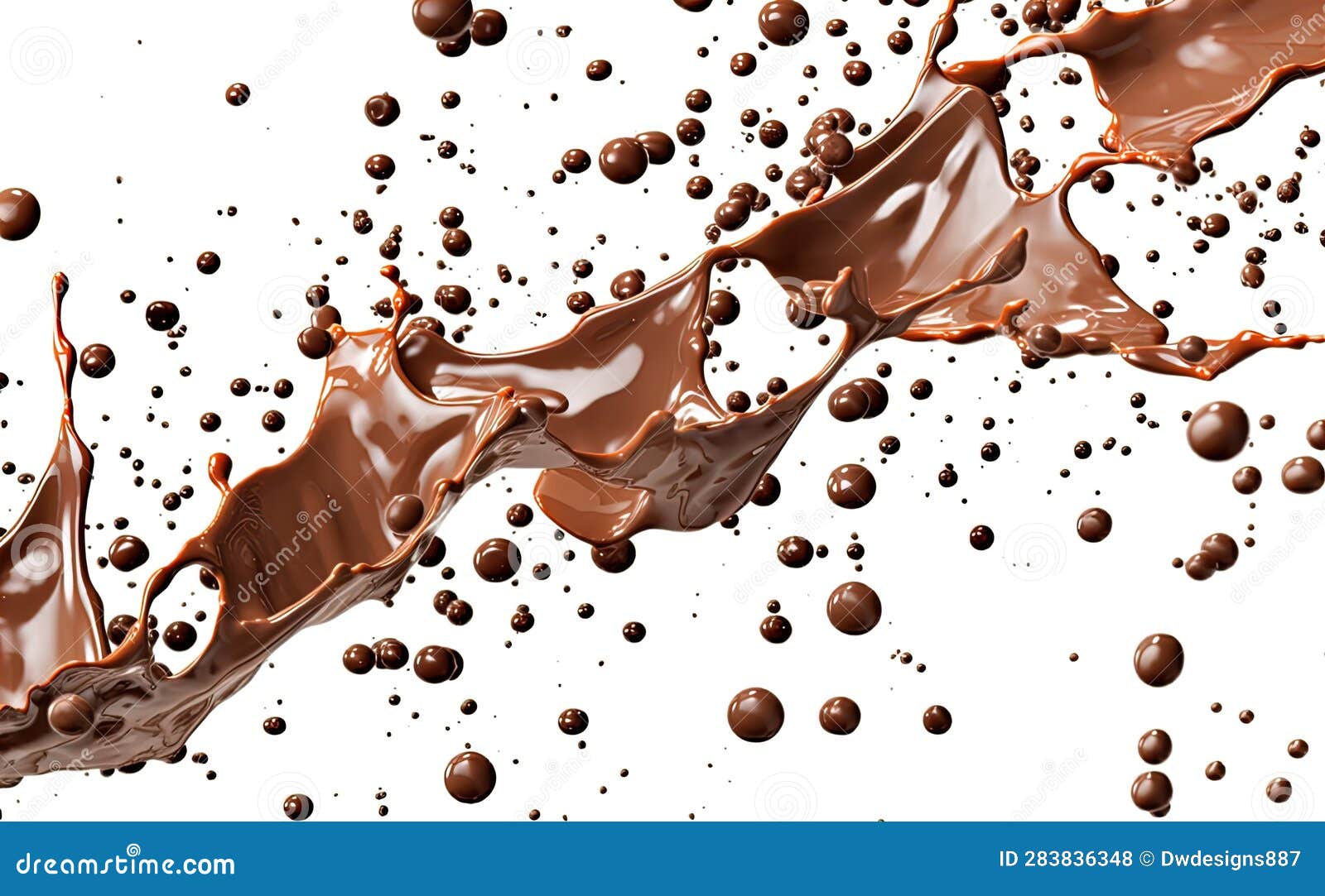 Chocolate splash. stock illustration. Illustration of food - 283836348
