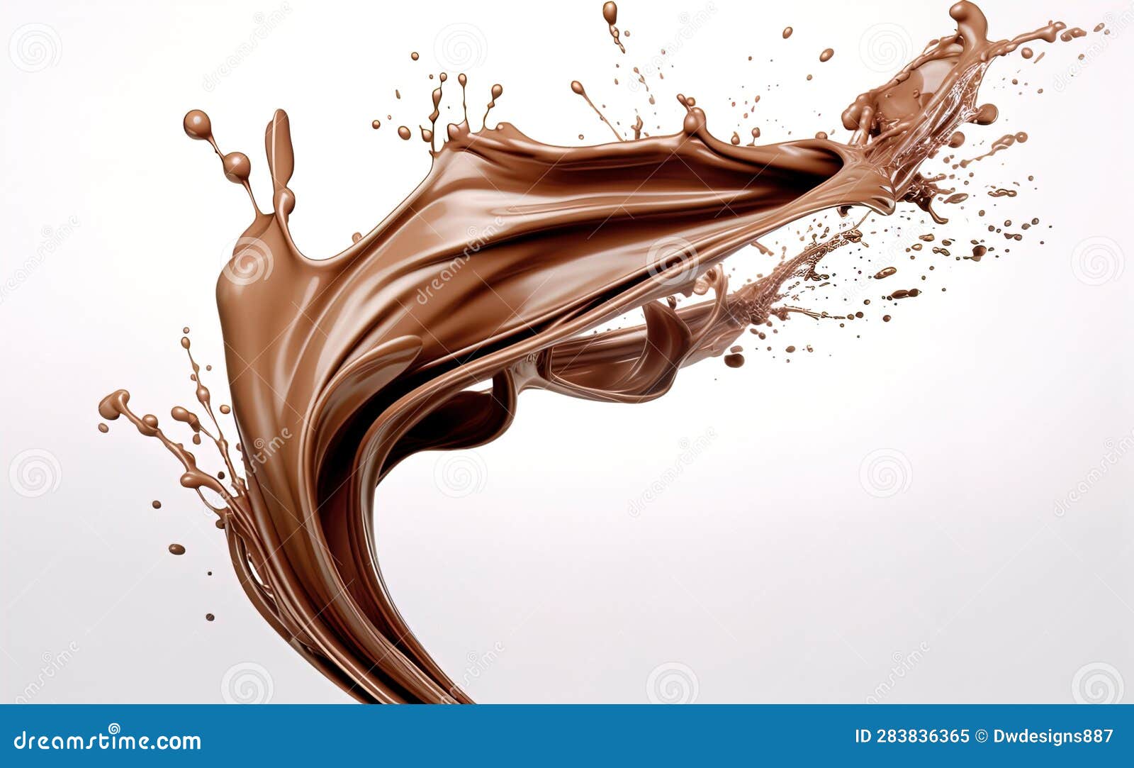 Chocolate splash. stock illustration. Illustration of produce - 283836365