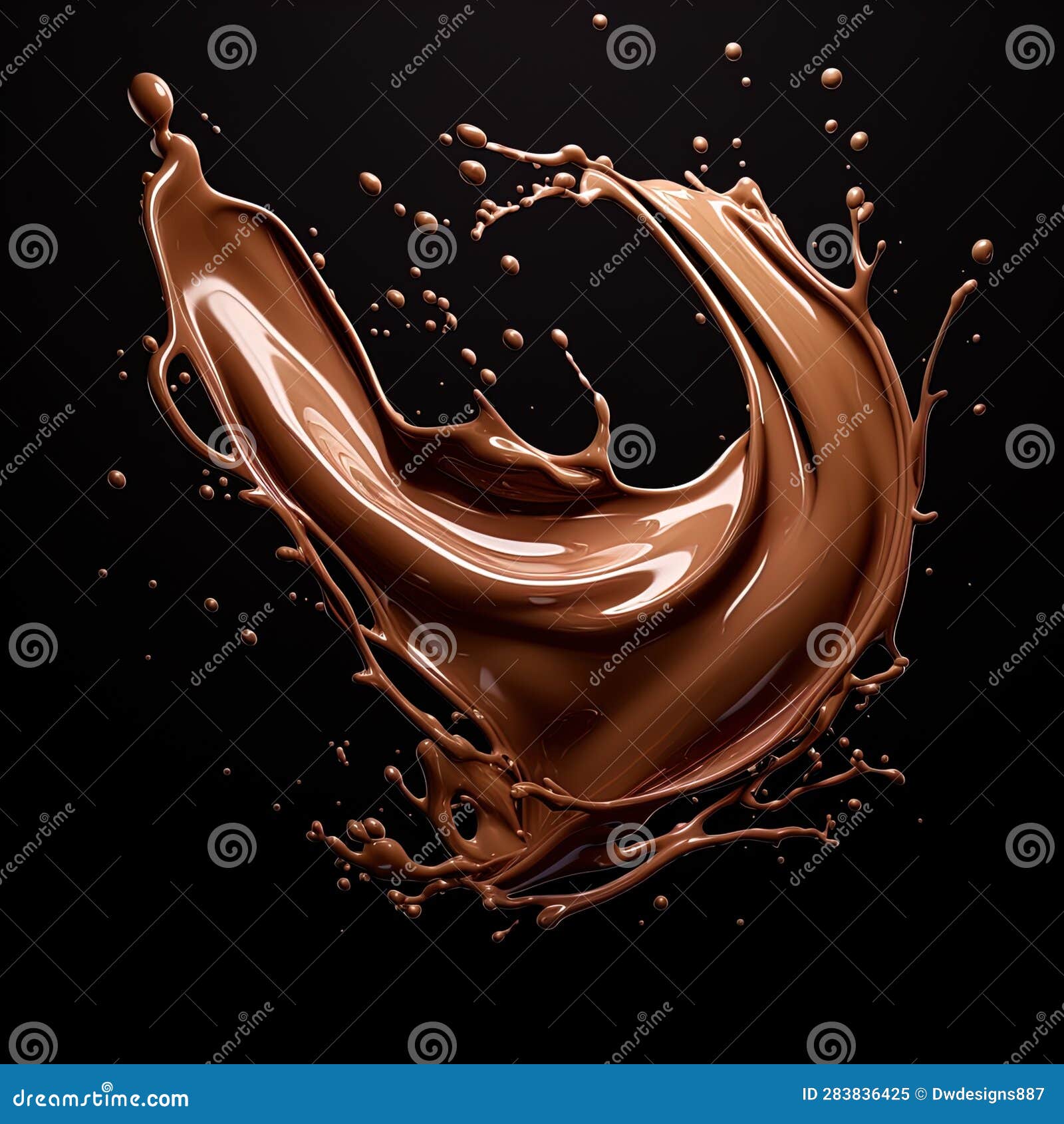 Chocolate splash. stock illustration. Illustration of indulgence ...