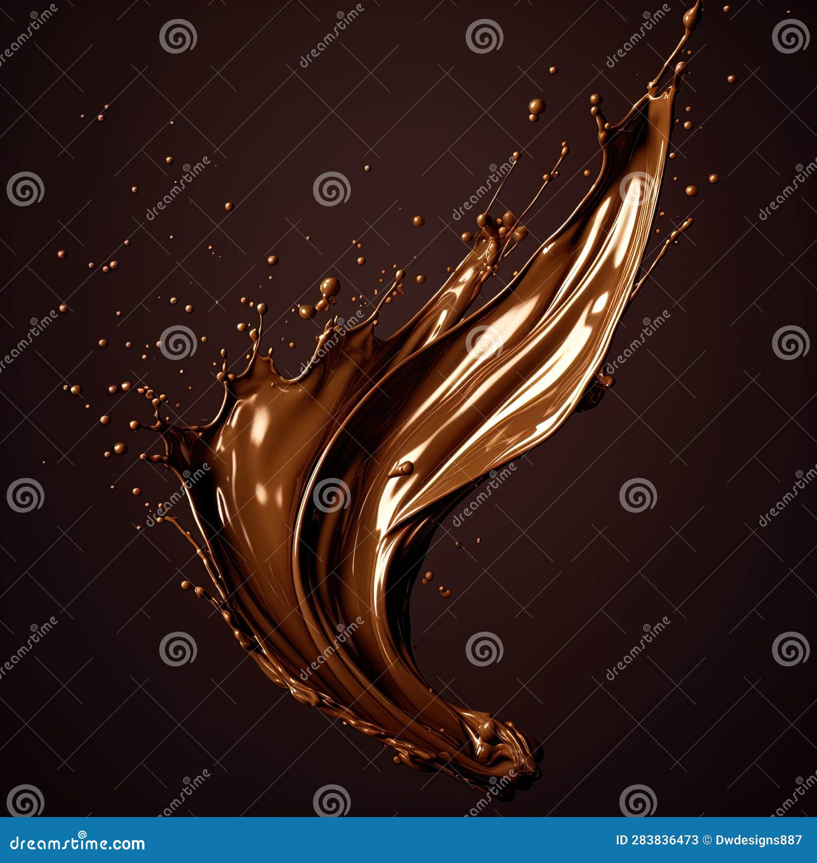 Chocolate splash. stock illustration. Illustration of produce - 283836473
