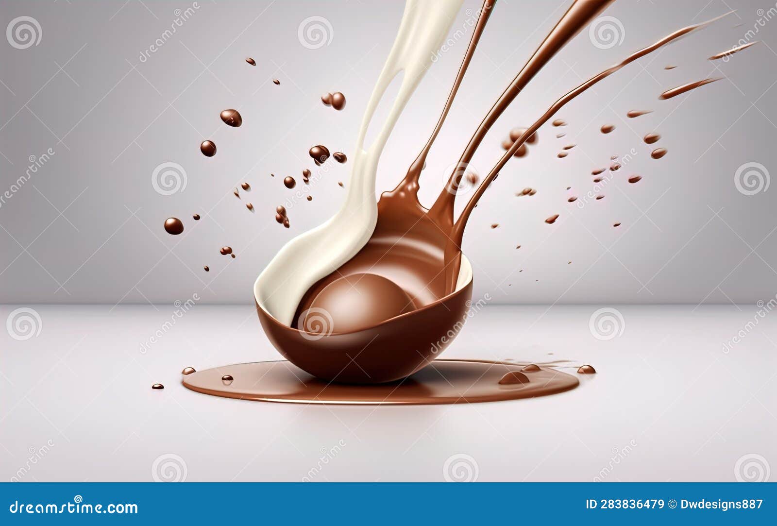 Chocolate splash. stock illustration. Illustration of icing - 283836479