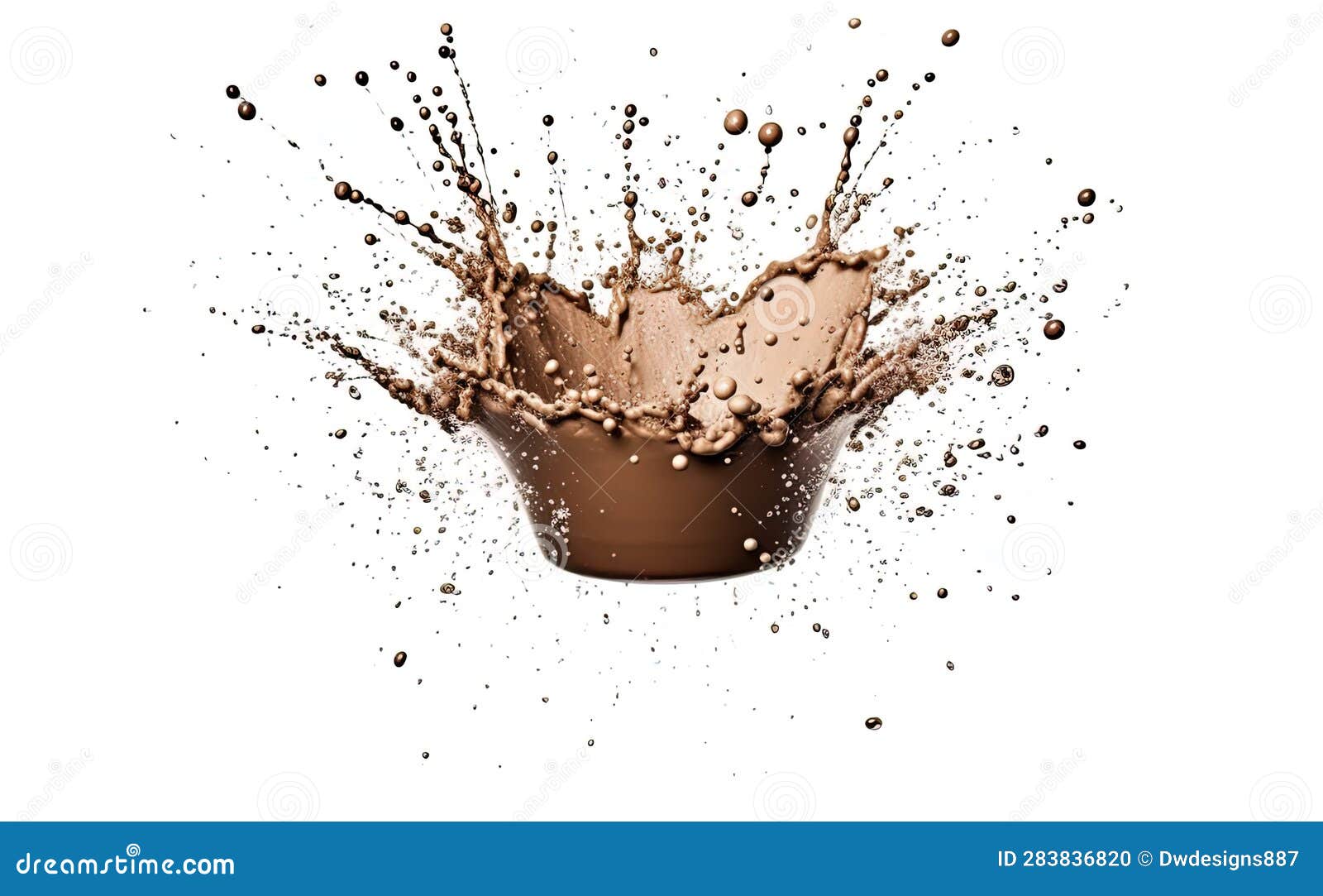 Chocolate splash. stock illustration. Illustration of design - 283836820