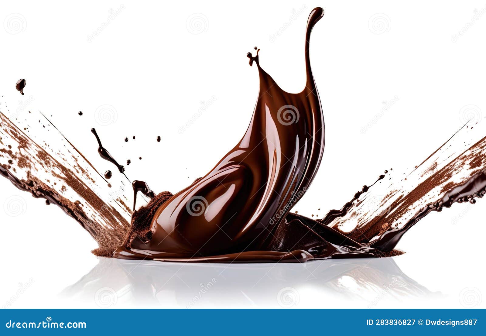 Chocolate splash. stock illustration. Illustration of chocolate - 283836827