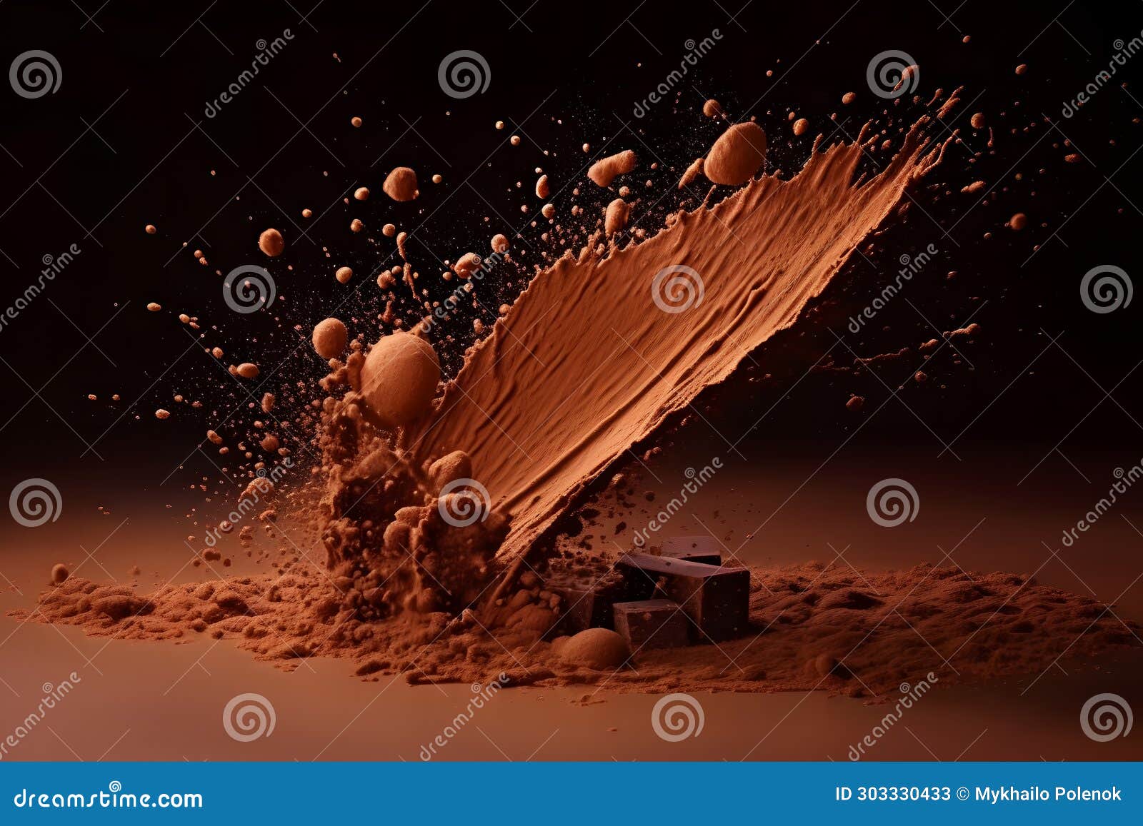 Chocolate Splash Cocoa Creative Poster. Neural Network AI Generated ...