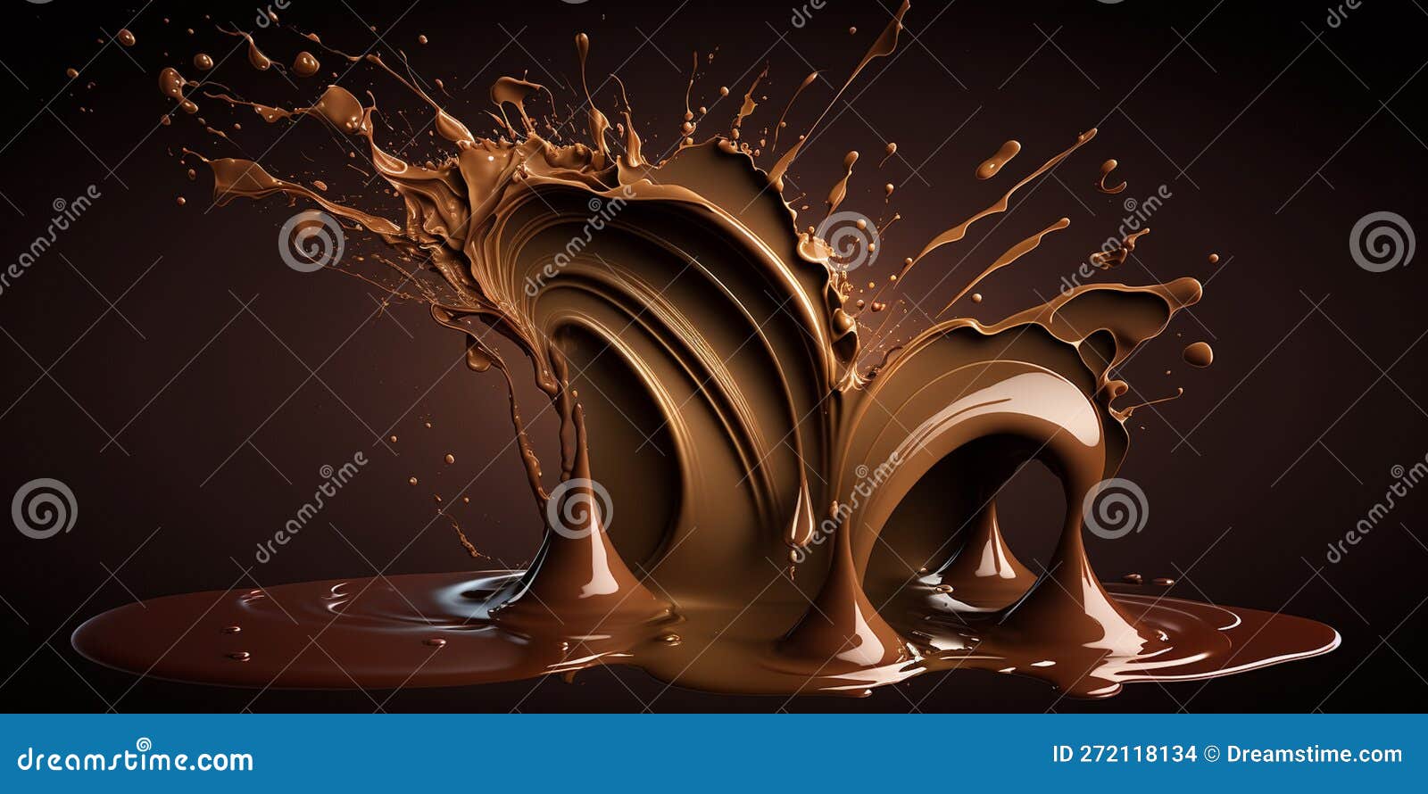 Chocolate Splash. Created with Generative Ai Technology Stock Photo ...