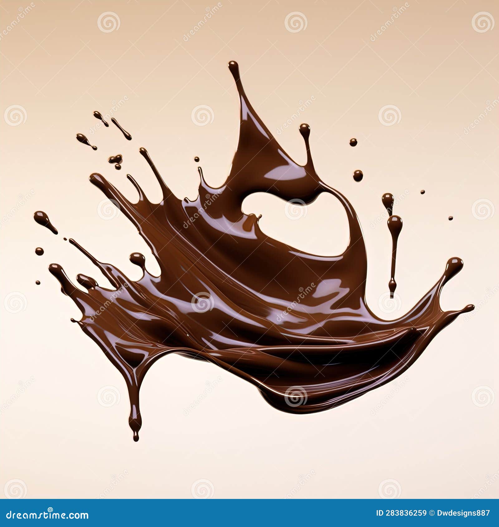 Chocolate splash. stock illustration. Illustration of advertising ...