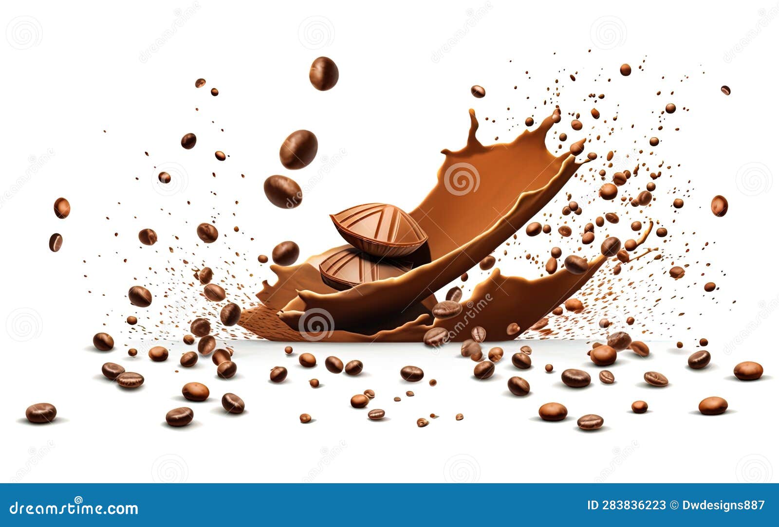 Chocolate splash. stock illustration. Illustration of indulgence ...