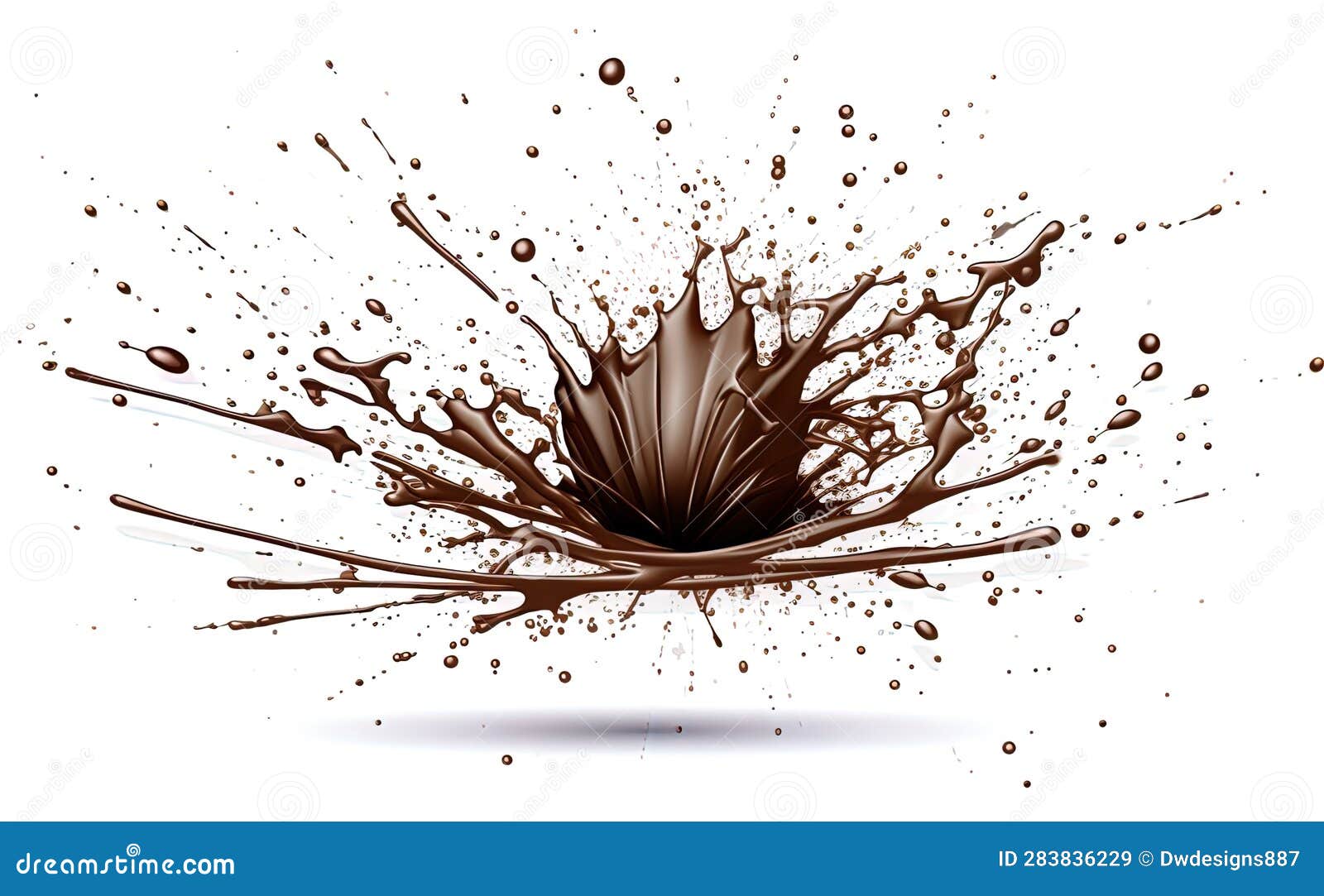Chocolate splash. stock illustration. Illustration of sweet - 283836229