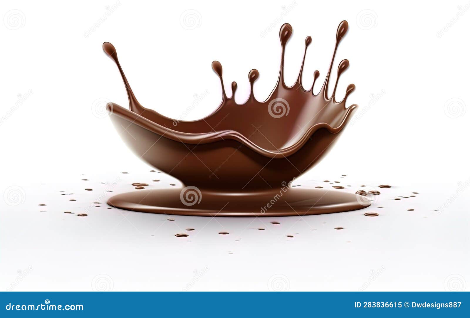 Chocolate splash. stock illustration. Illustration of indulgence ...