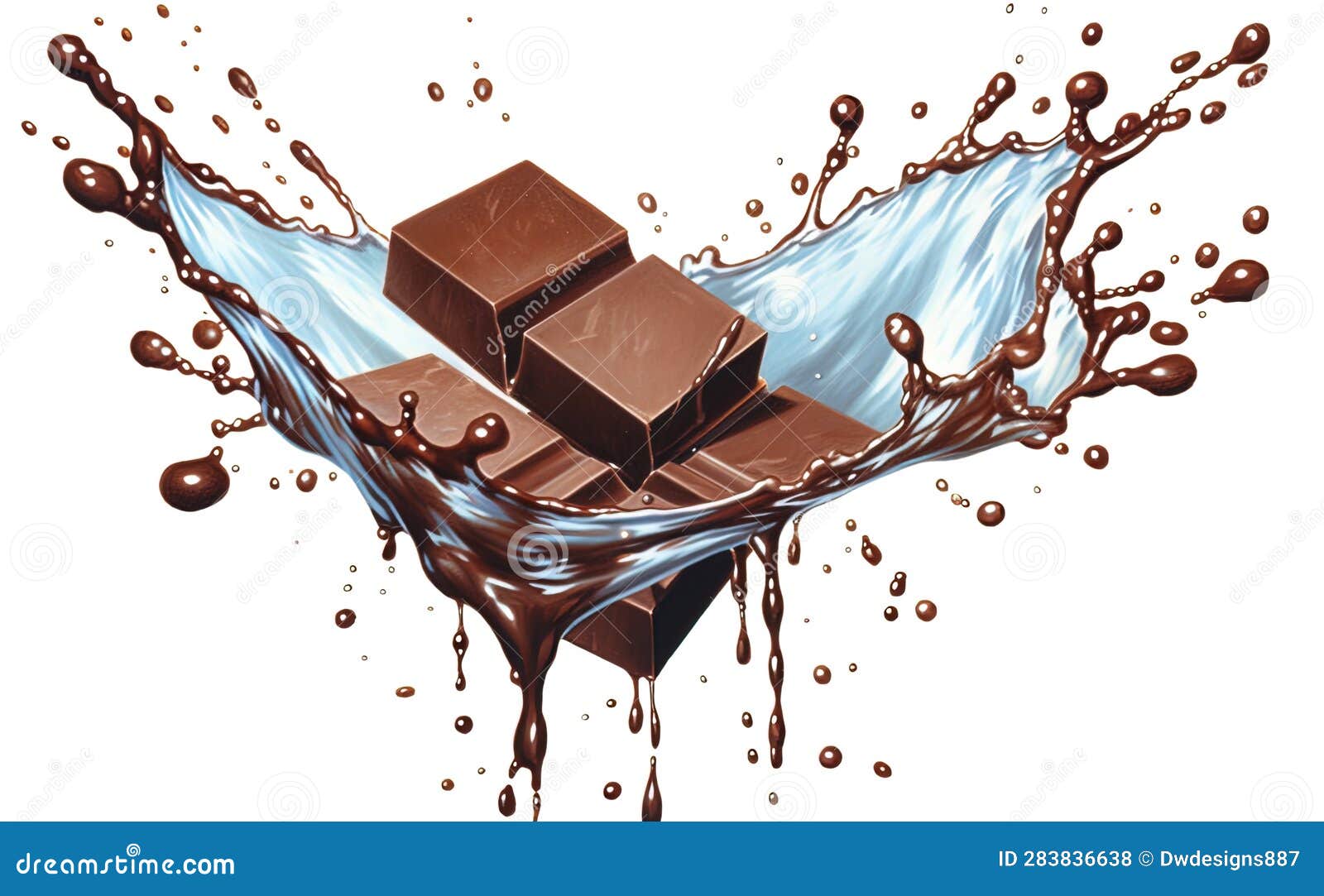 Chocolate splash. stock illustration. Illustration of sweet - 283836638