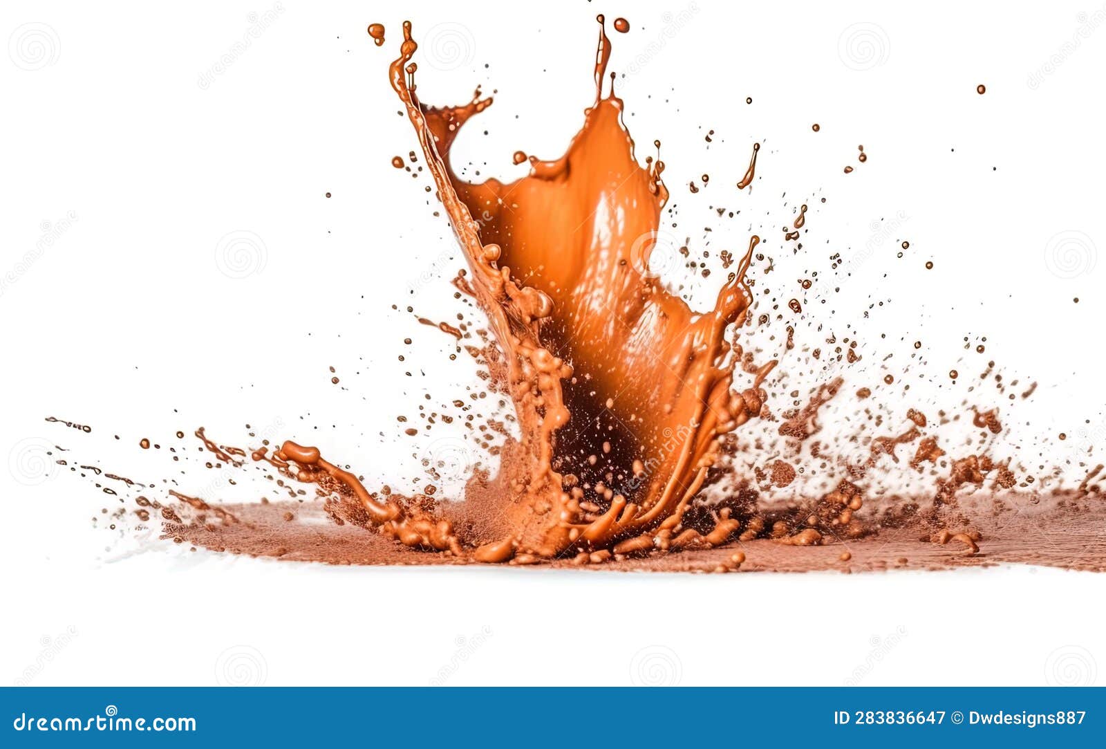 Chocolate splash. stock illustration. Illustration of splash - 283836647