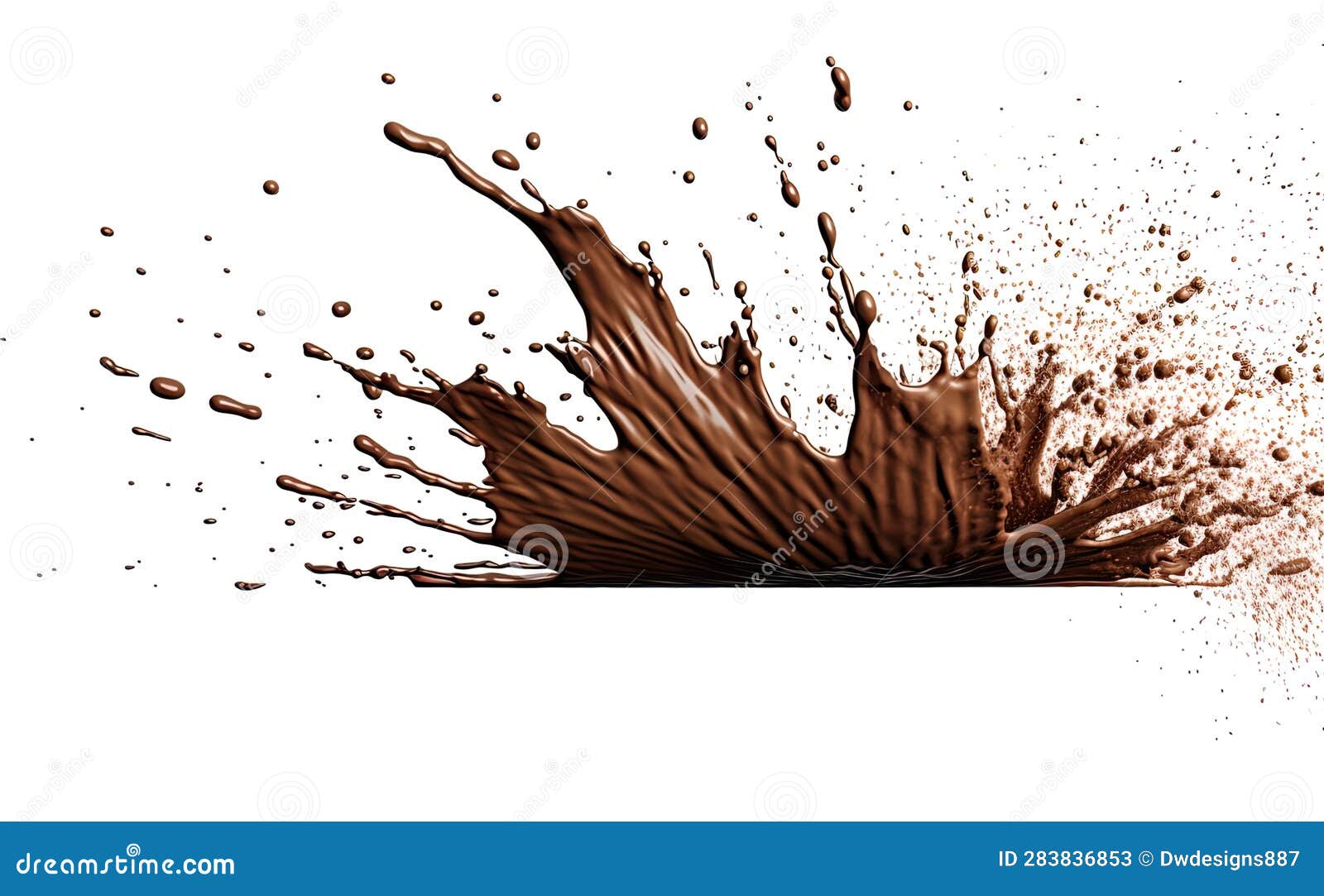 Chocolate splash. stock illustration. Illustration of buttercream ...
