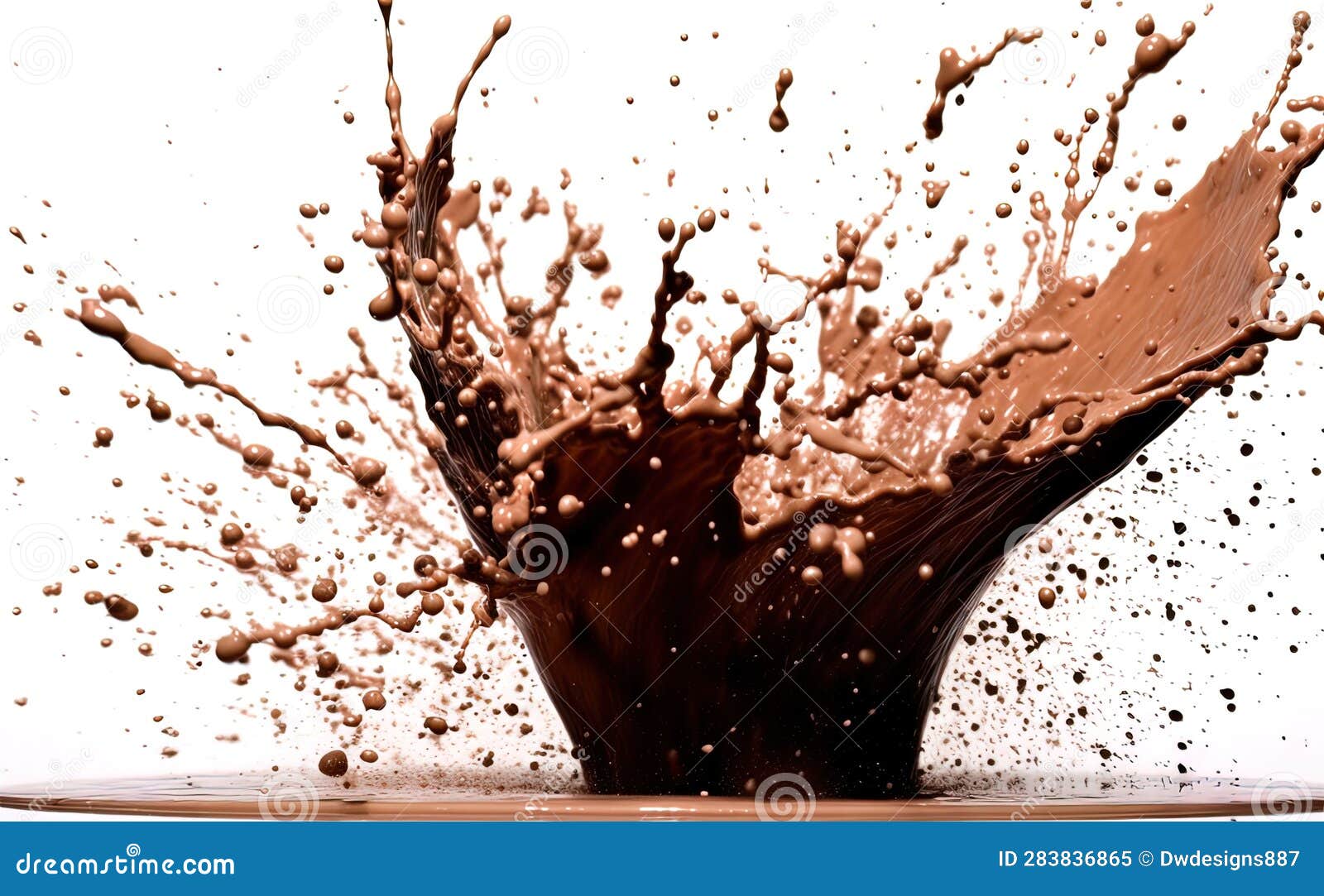 Chocolate splash. stock illustration. Illustration of food - 283836865