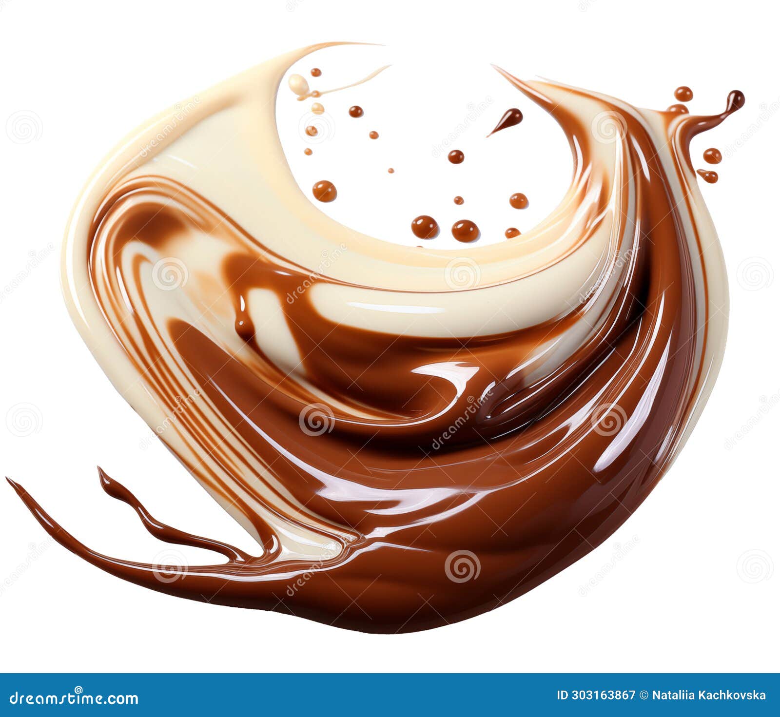 Chocolate Splash Isolated on the White Background Stock Illustration ...