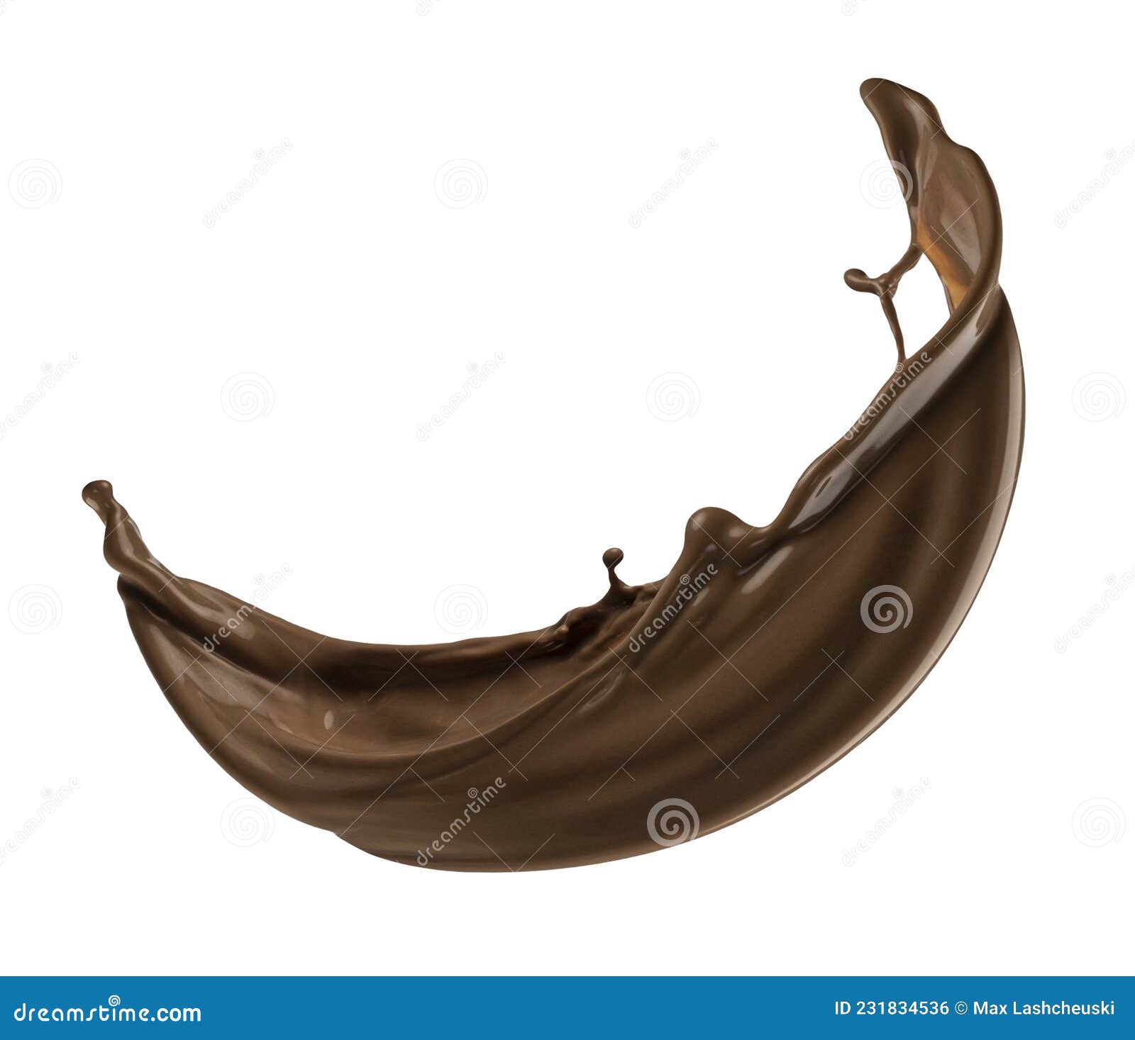 Chocolate Splash Isolated on White Background Stock Photo - Image of ...