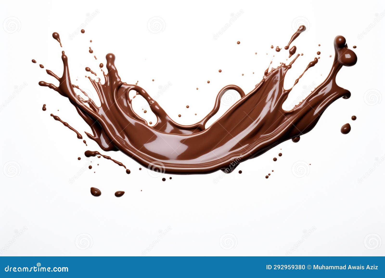Chocolate Splash Isolated on White Background. Close Up of Chocolate ...