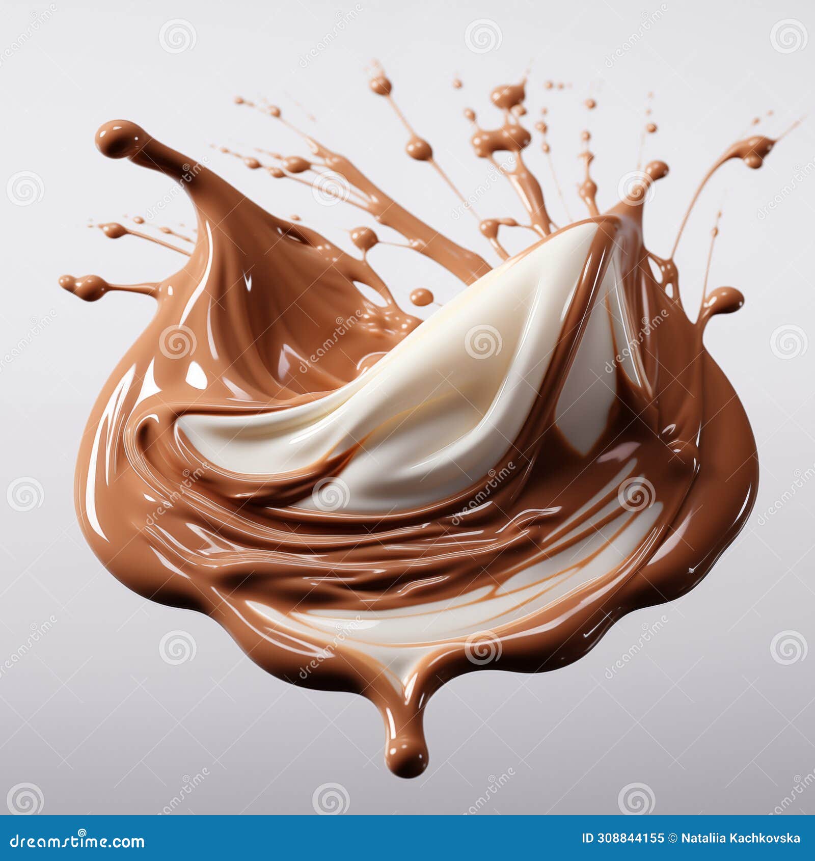 Chocolate Splash on the White Background Stock Illustration ...