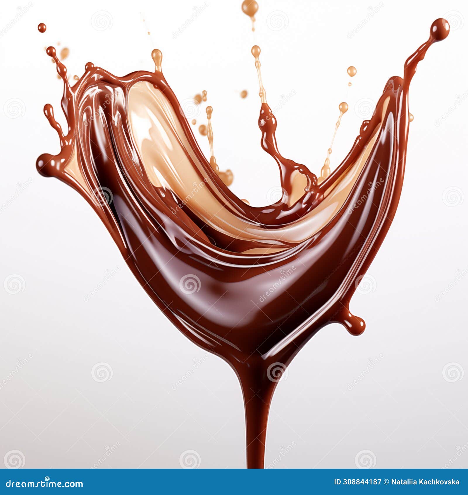 Chocolate Splash on the White Background Stock Illustration ...