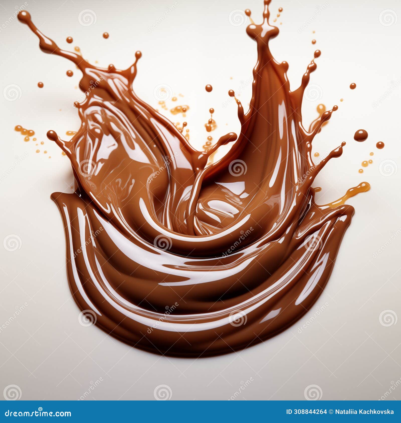 Chocolate Splash on the White Background Stock Illustration ...