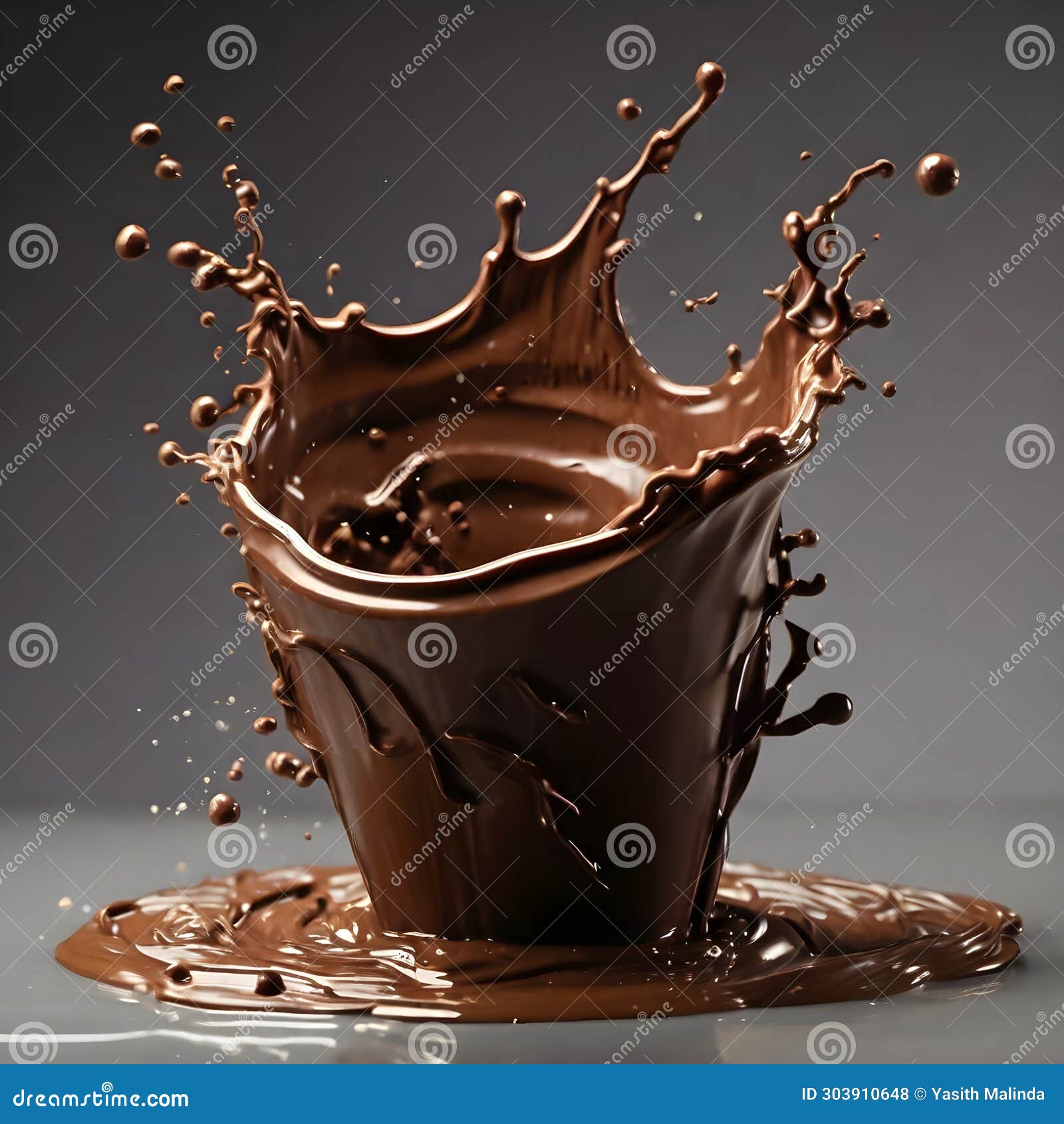 Chocolate Splashing Isolated Stock Illustration - Illustration of ...