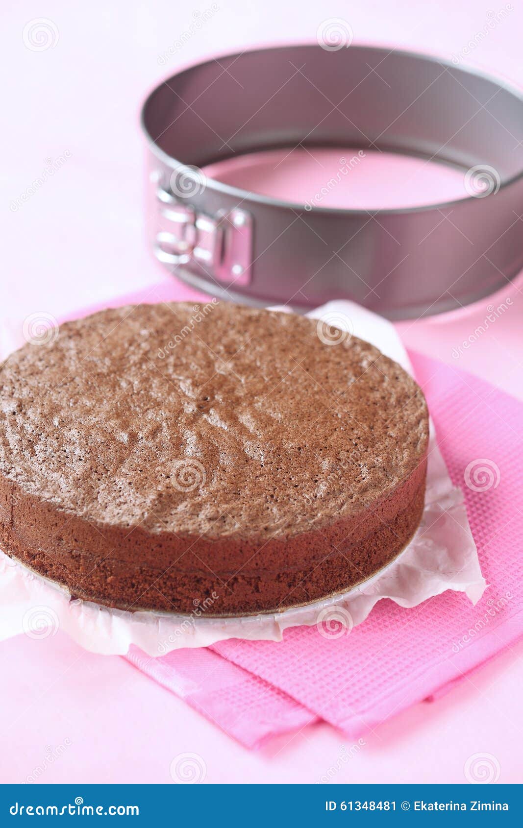 Chocolate Sponge Cake stock image. Image of gift, black - 61348481
