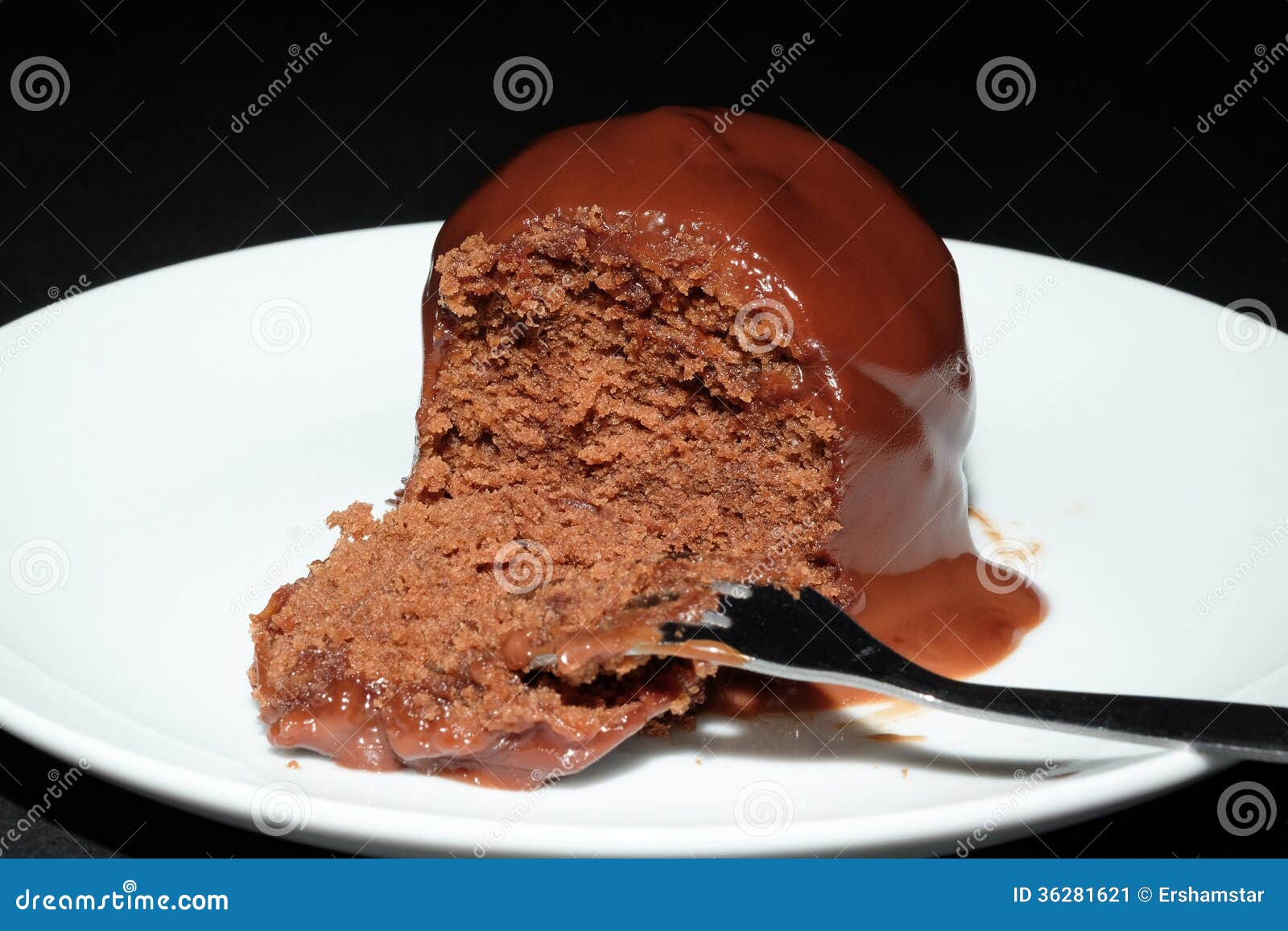 Chocolate Sponge with Hot Sauce Stock Image - Image of closeup, kitchen ...