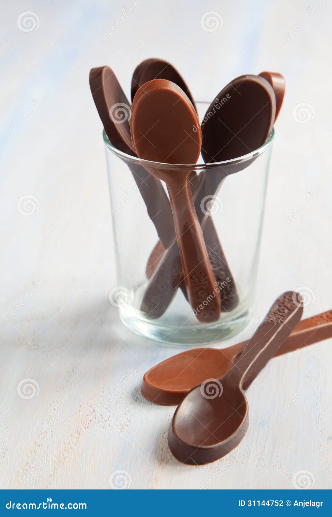 Chocolate spoons. stock photo. Image of chocolate, food - 31144752