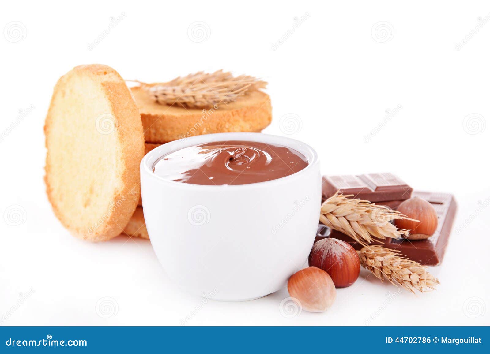 Chocolate spread and bread stock photo. Image of dessert - 44702786