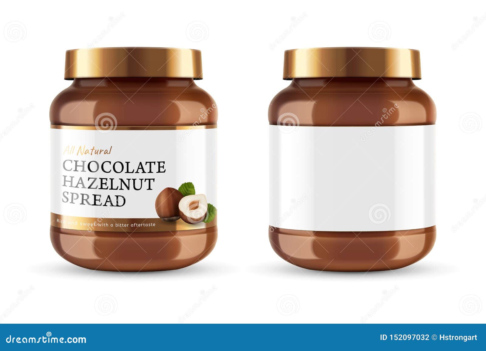 Chocolate spread can jar stock vector. Illustration of vector - 152097032