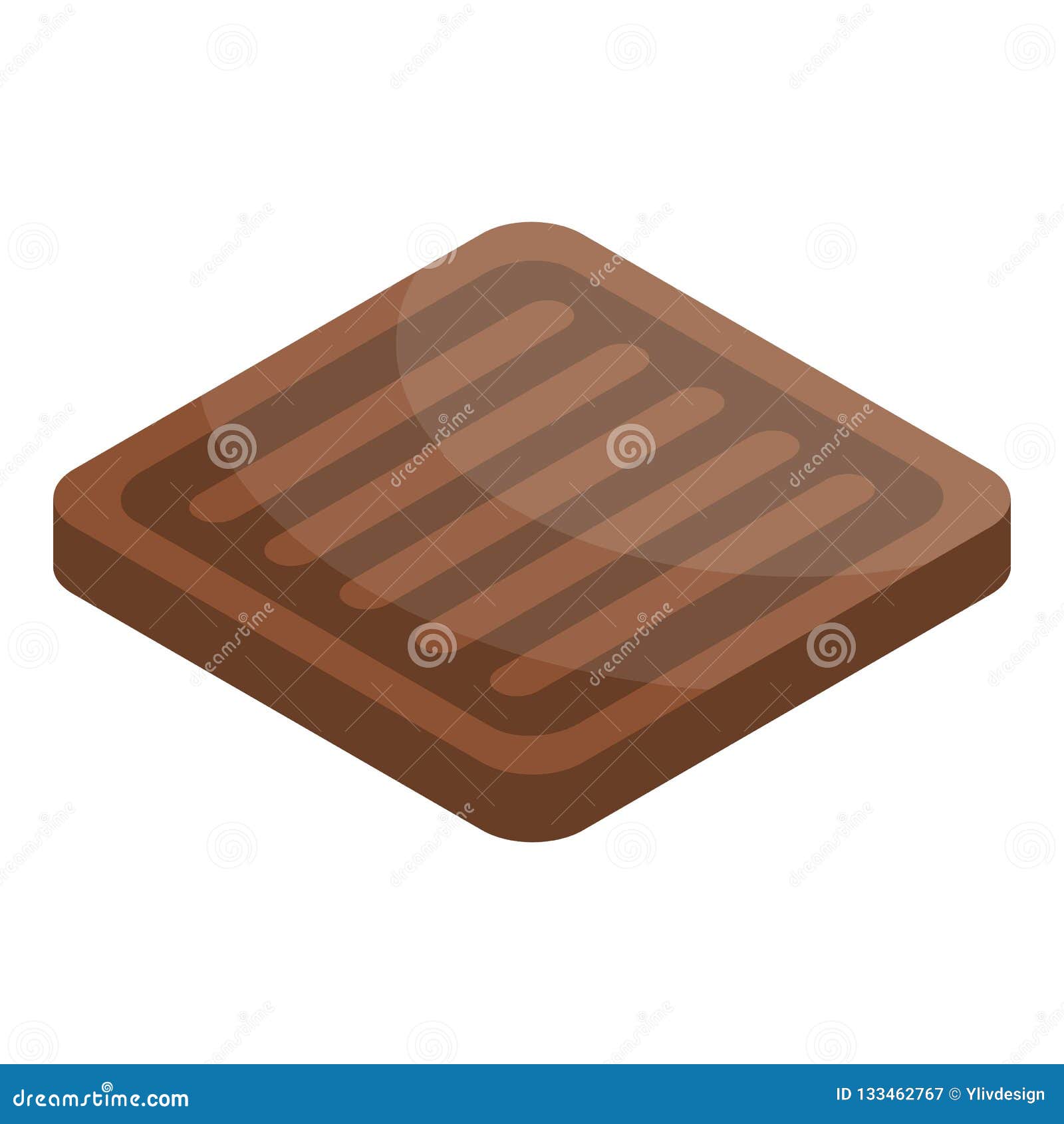Chocolate Square Biscuit Icon, Isometric Style Stock Vector ...