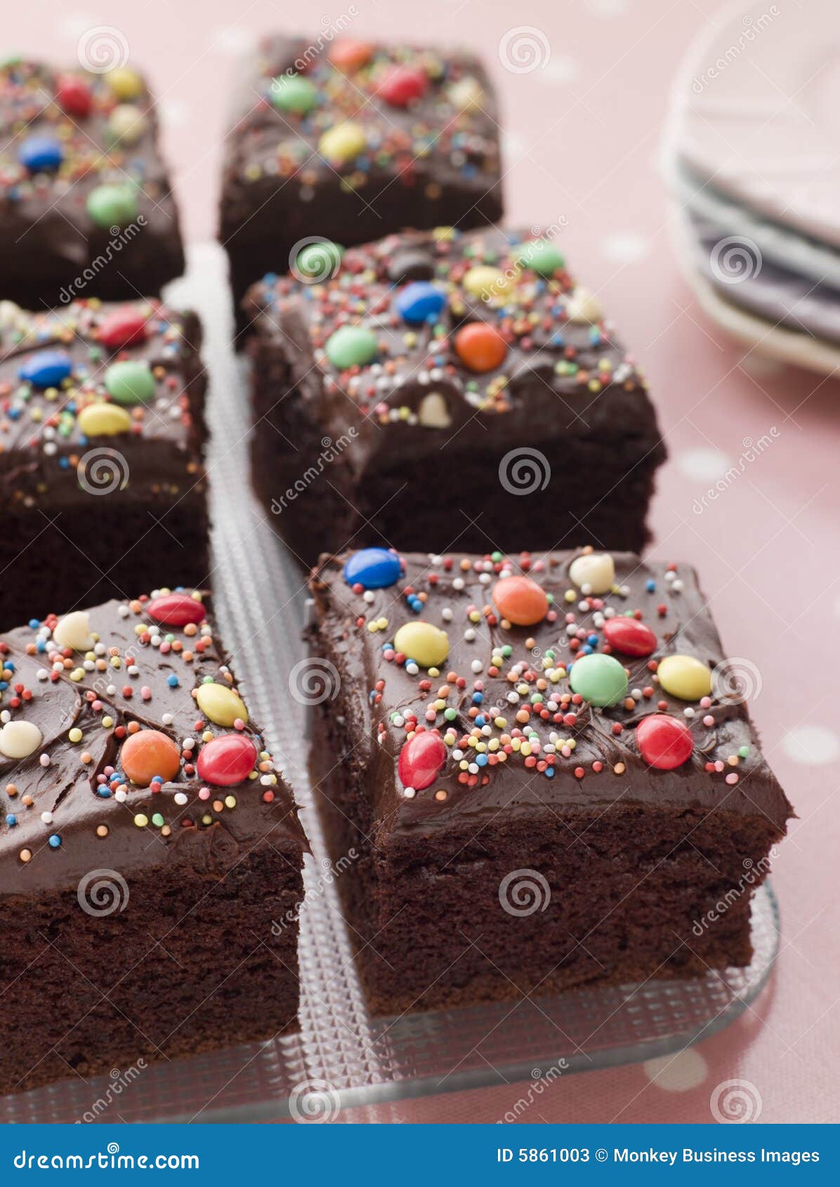 Chocolate Square Tray Cake stock image. Image of recipe - 5861003