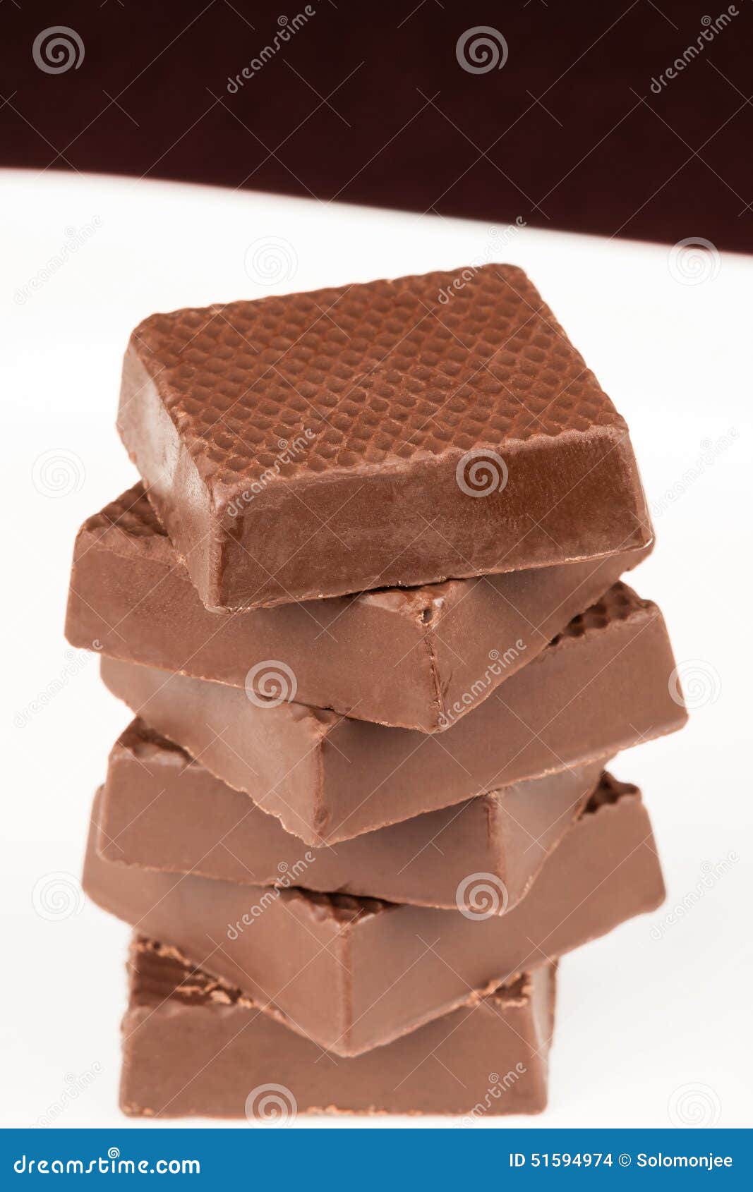 Chocolate Squares Stacked stock photo. Image of stack - 51594974