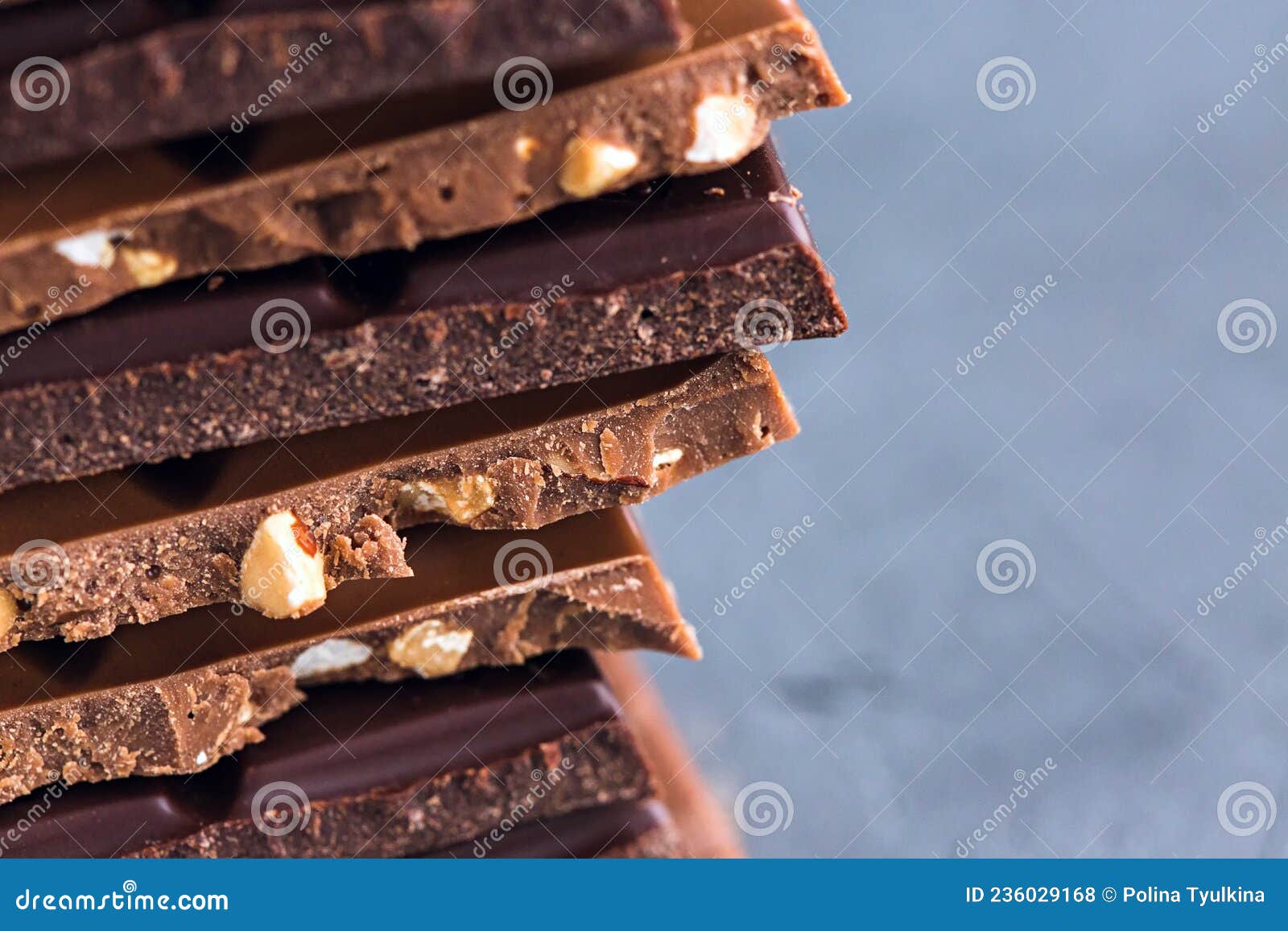Chocolate Stack. Nut Chocolate Stock Photo - Image of cacao, caffeine ...
