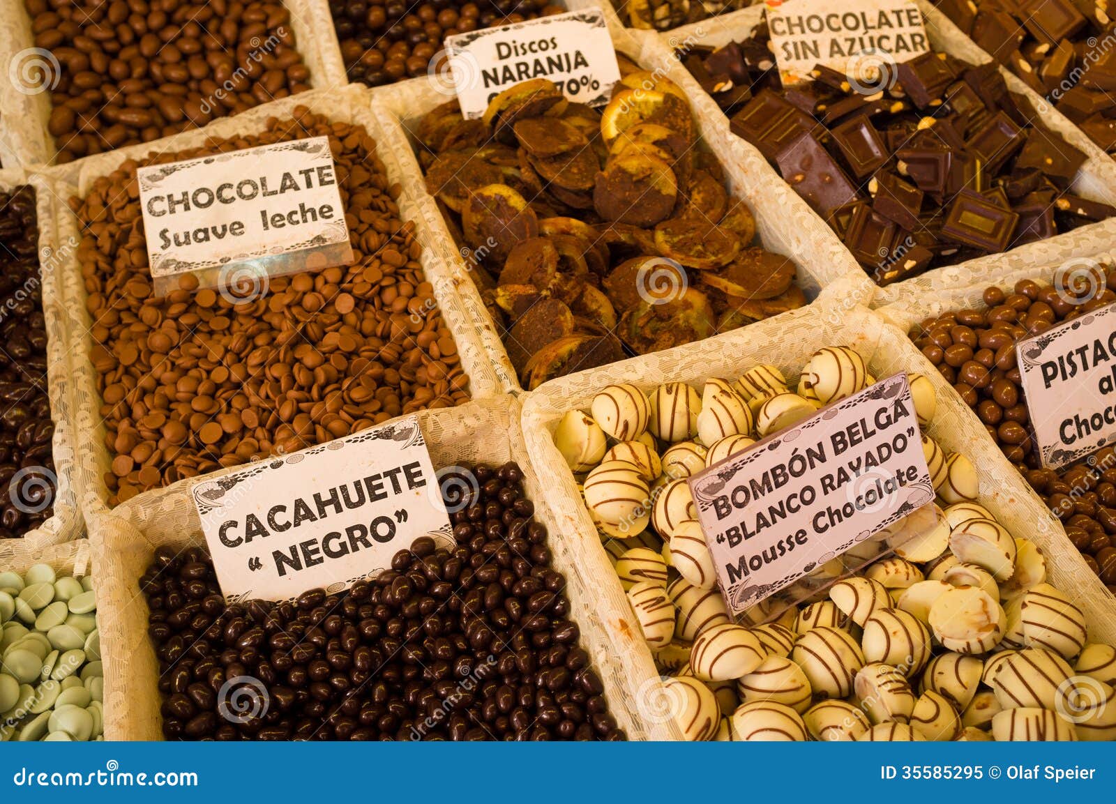 Chocolate stall stock image. Image of frame, sweets, chocolate - 35585295