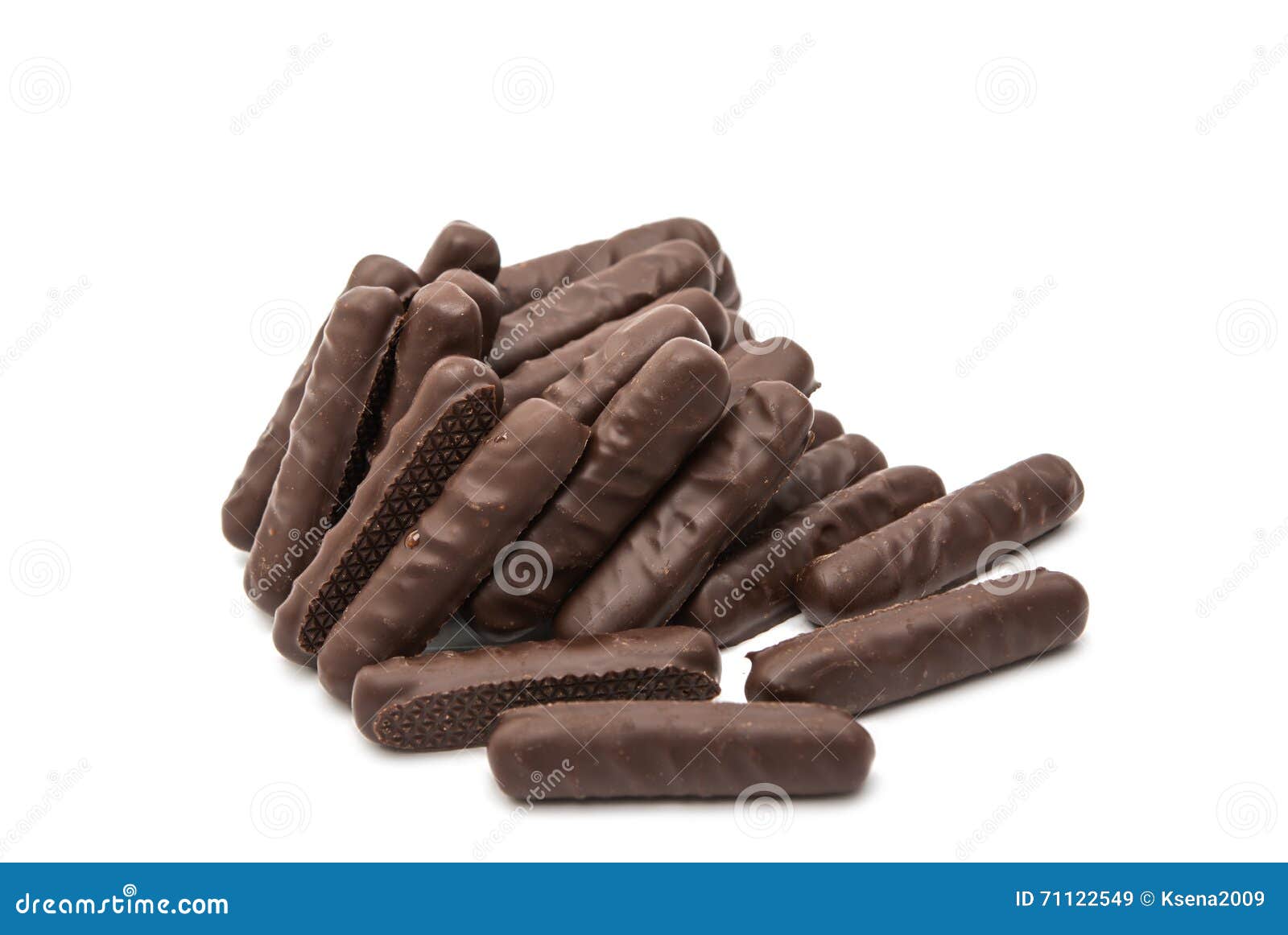 Chocolate Sticks with Filling Isolated Stock Image - Image of cake ...