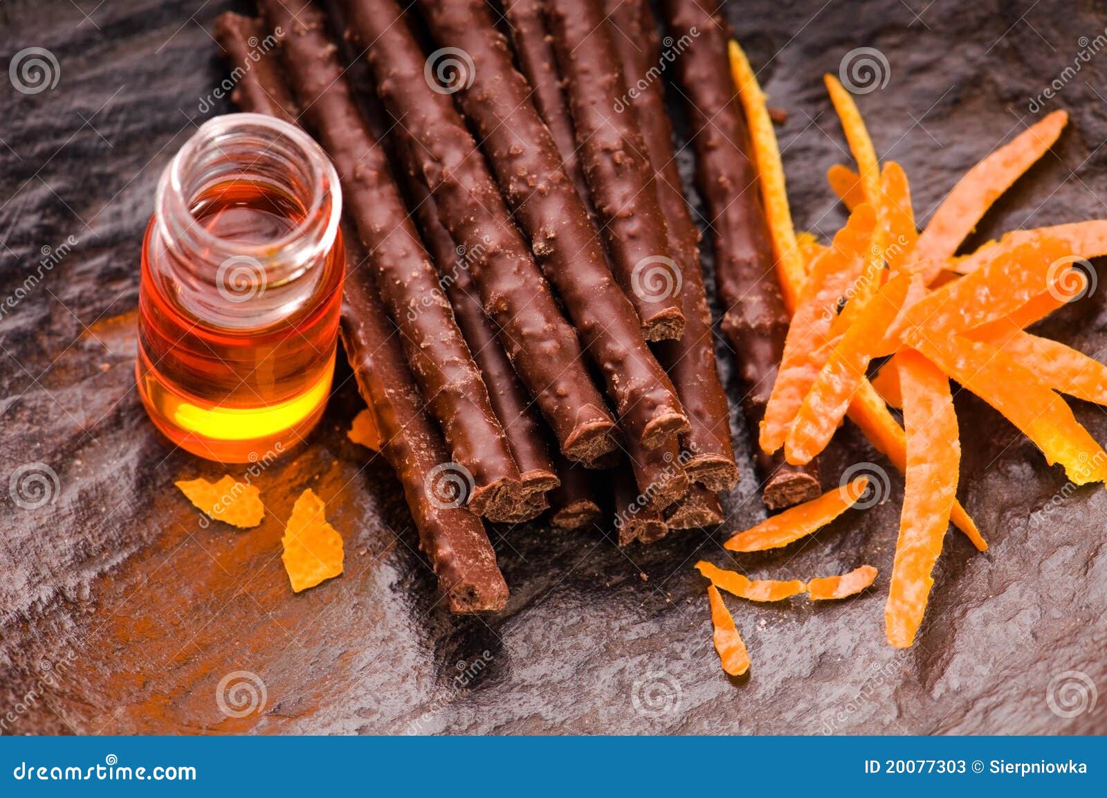 Chocolate Sticks with Orange Stock Image - Image of orange, bitter ...