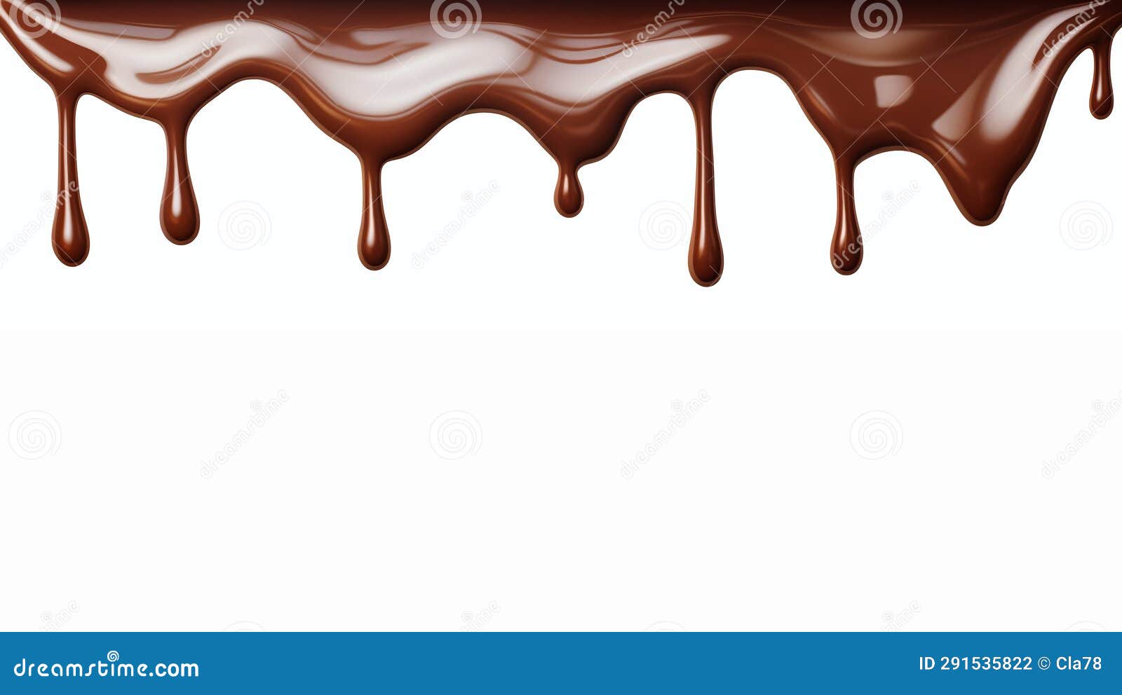 Chocolate Streams Isolated on a White Background Stock Illustration ...