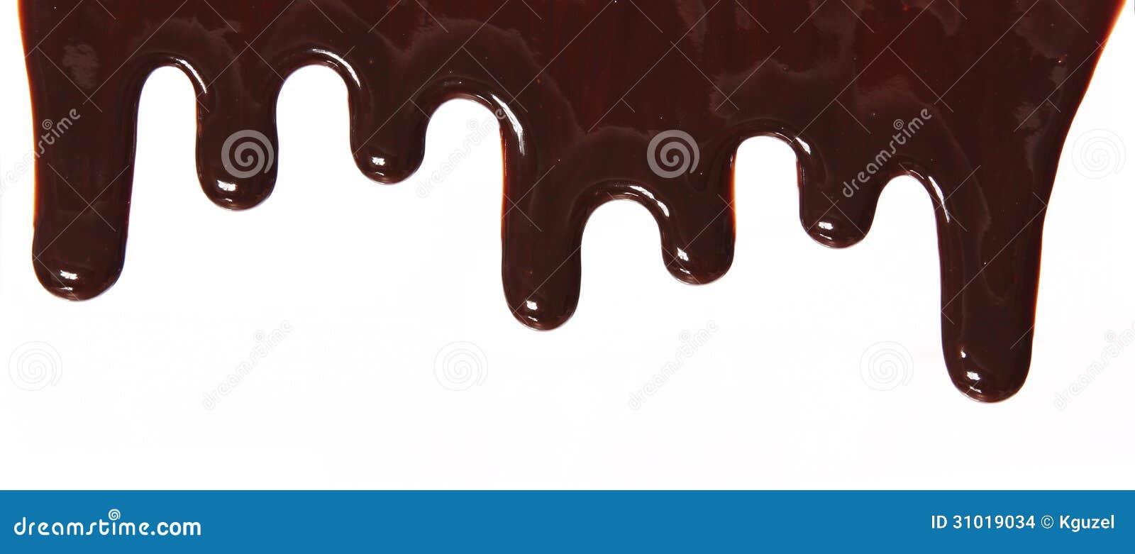 Chocolate Streams Isolated on White Stock Photo - Image of melt, mesh ...
