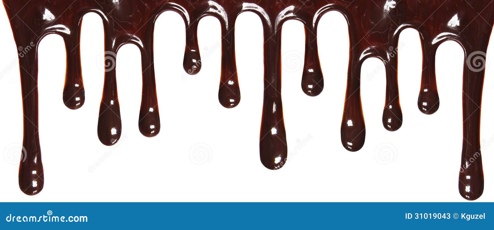 Chocolate Streams Isolated on White Stock Image - Image of drop ...